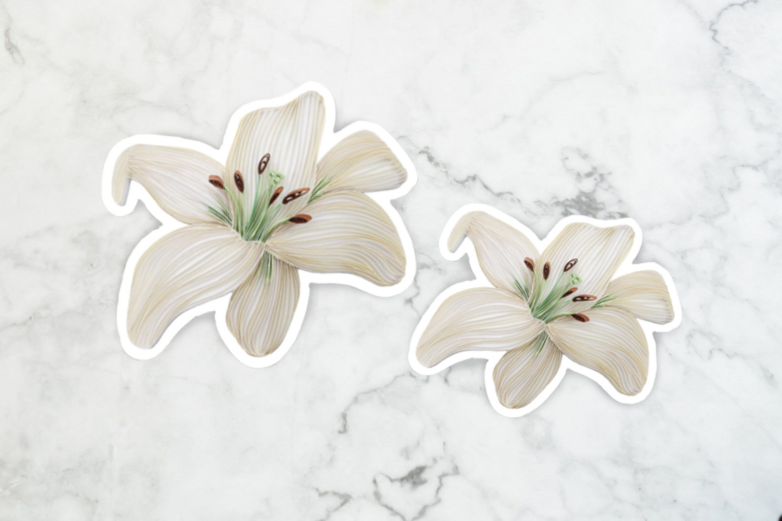Lily Vinyl Sticker Quilling Art, Quilling Paper Art - Etsy