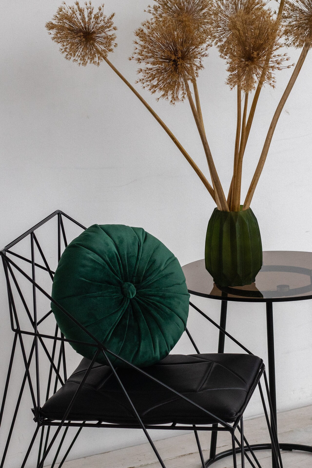 Minimal, Dark Green Round Decorative Pillow - Etsy