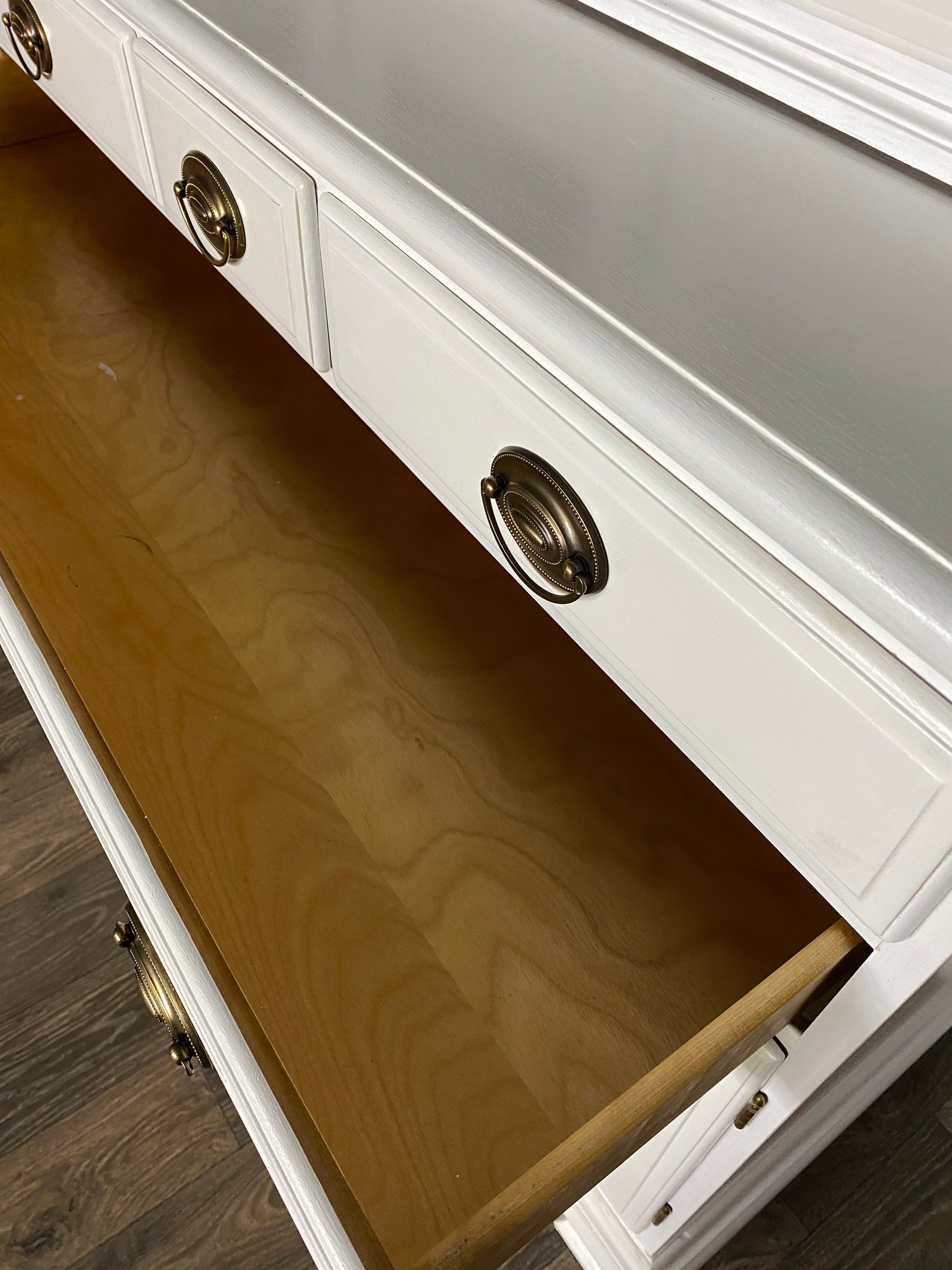 Sold Custom white painted china cabinet | Etsy