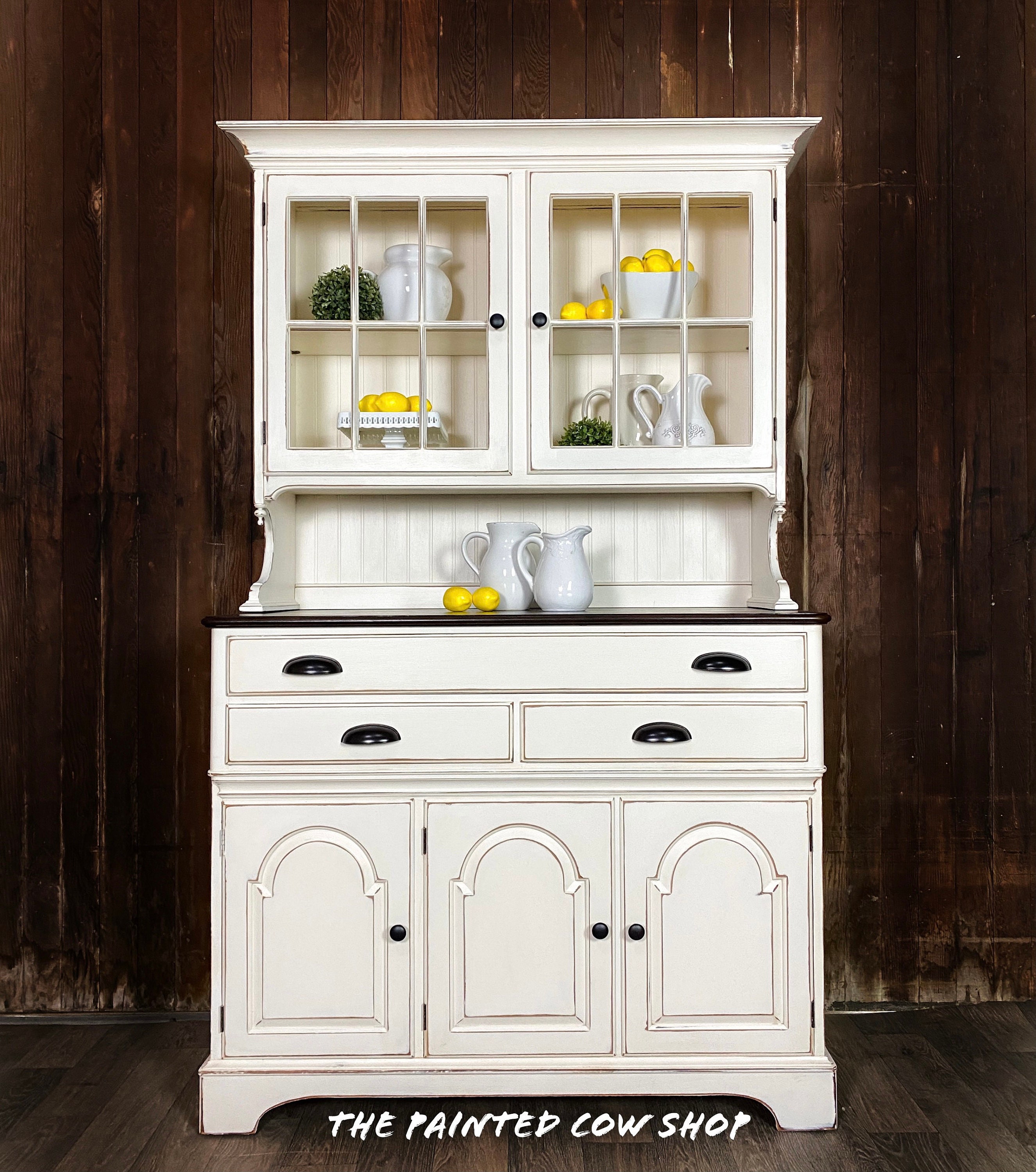 White wash china cabinet store