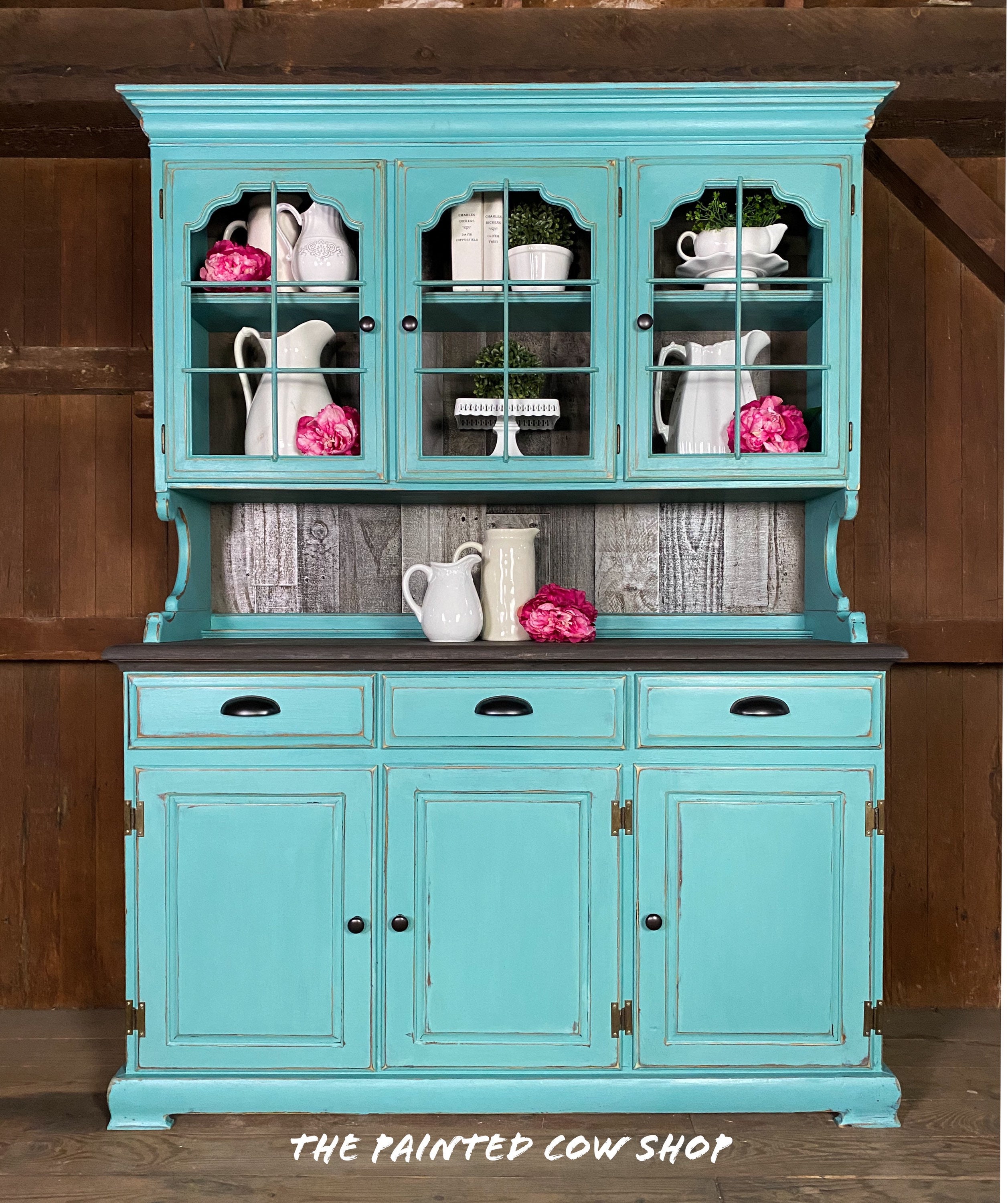 Teal hutch store