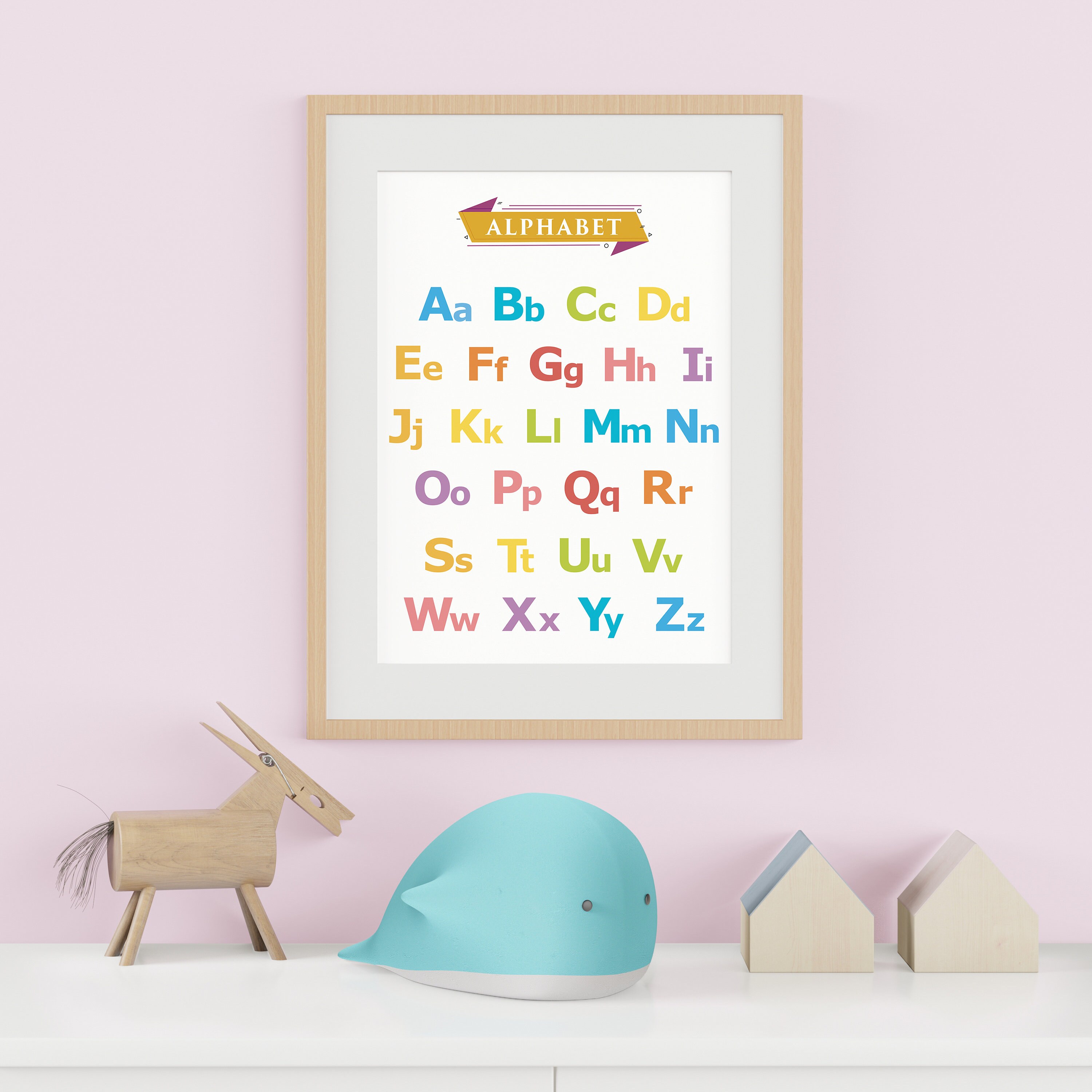 4 Alphabet Posters, Uppercase, Lowercase, Initial Alphabet. Learning ...