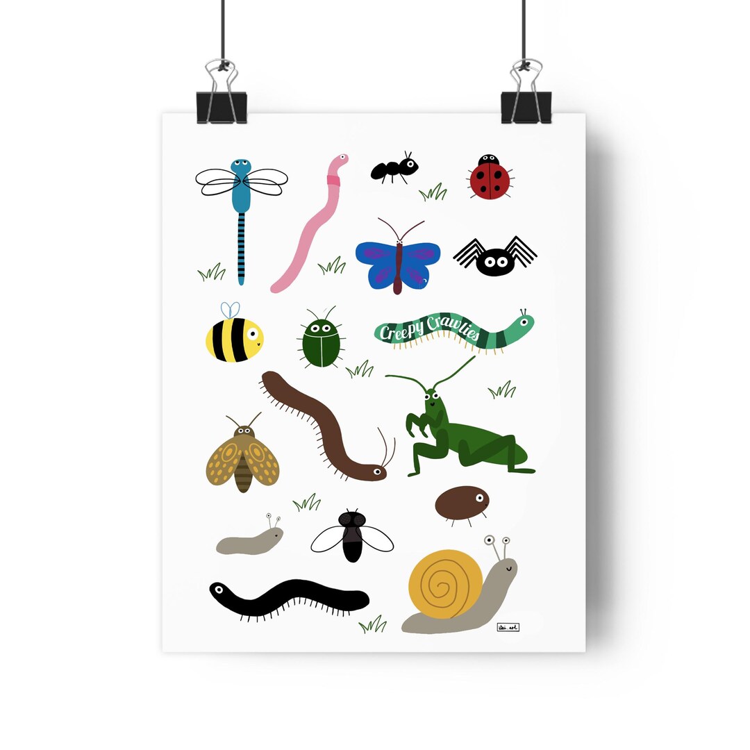 Creepy Crawlies Posters for Kids, Nature Inspired Educational Decor ...