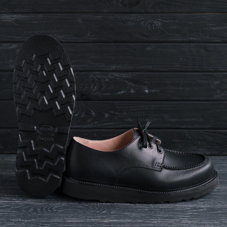 Moc Toe Black Oxford Handmade Leather Mens Custom Shoes Boots - # ...