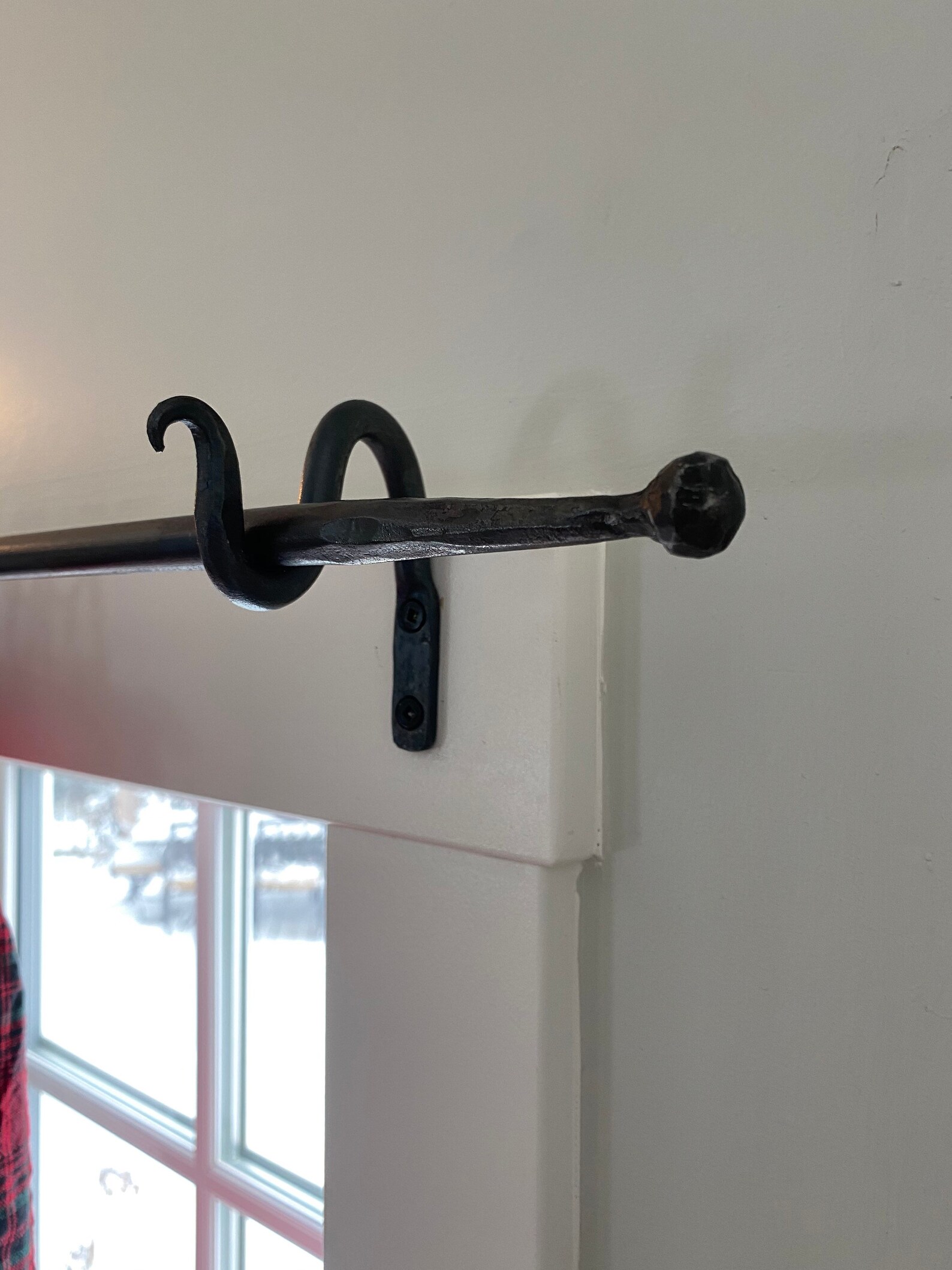 Hand Forged Curtain Rod Bracket Curtain Rod Hook Curtain Rod - Etsy