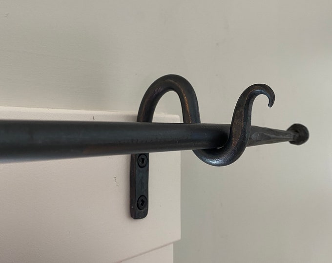 Hand Forged Curtain Rod Bracket, Curtain Rod Hook, Curtain Rod Hanger ...
