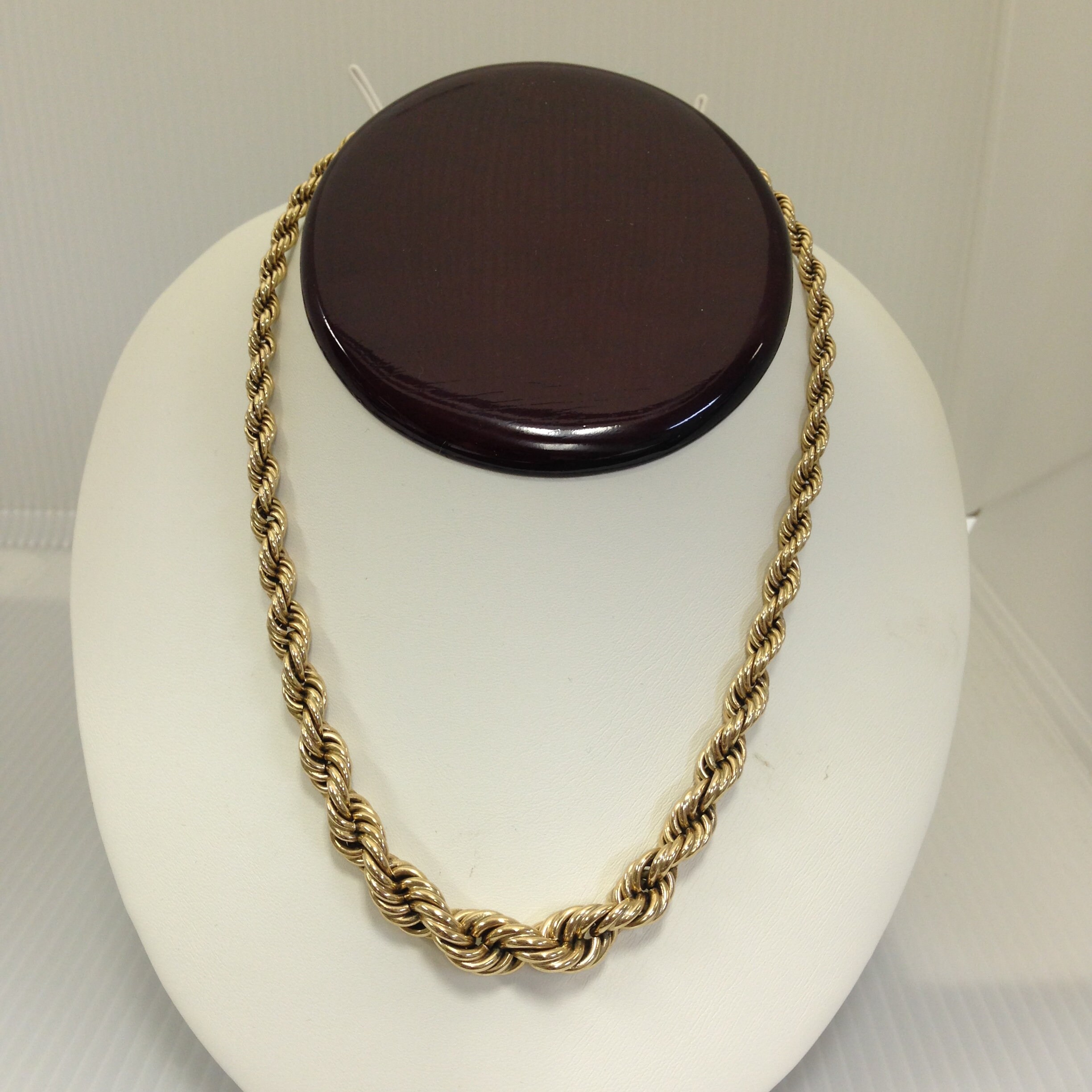 Antique 9kt YG Rope Chain Design Necklace Forty Six Hundred | Etsy