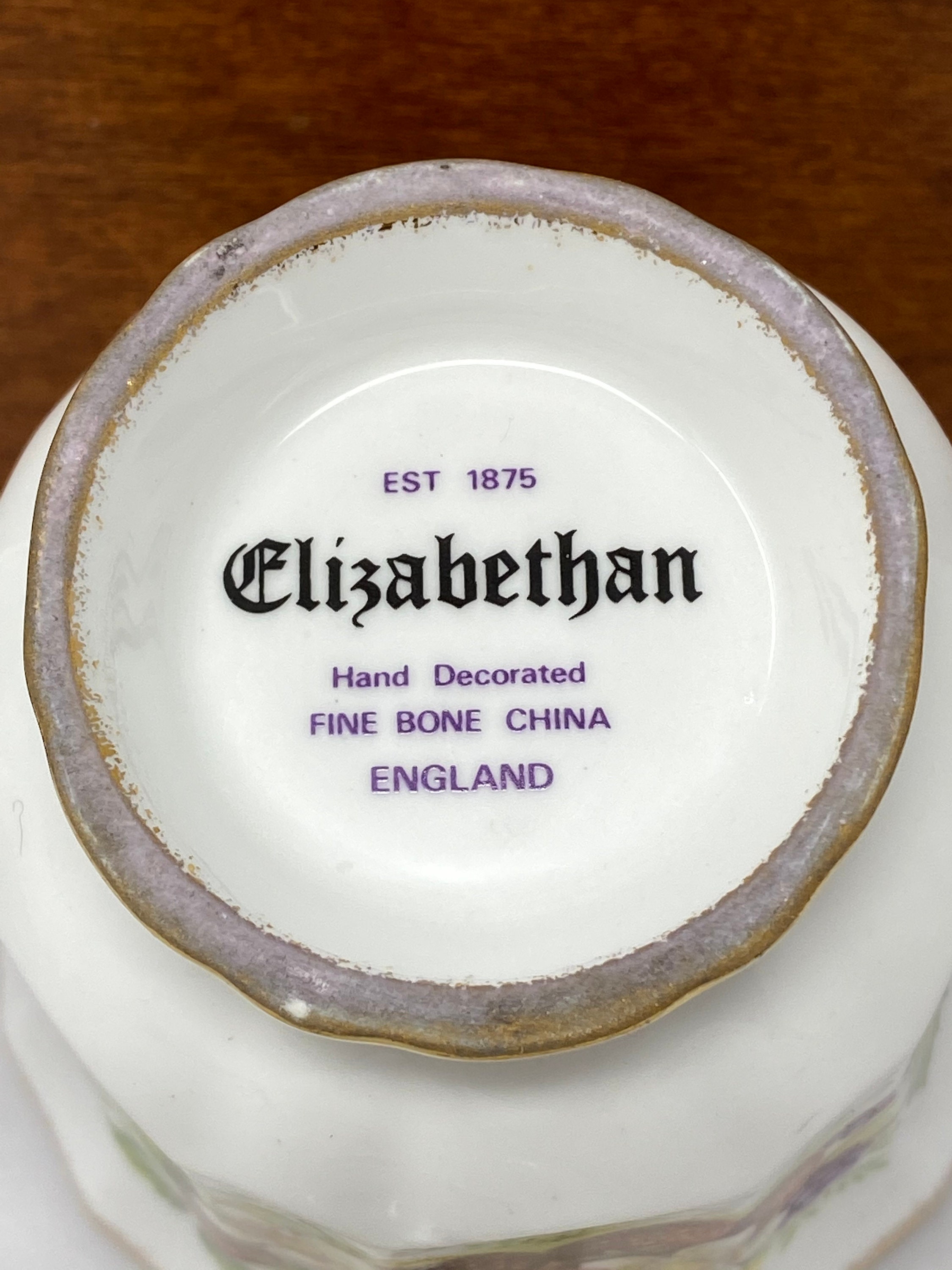 Elizabethan Hand Decorated Strawberry Teacup and Saucer | Etsy