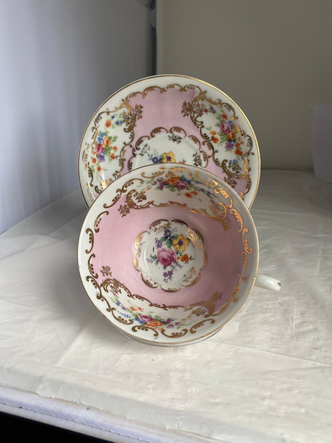 Monarch China Teacup and Saucer - Etsy