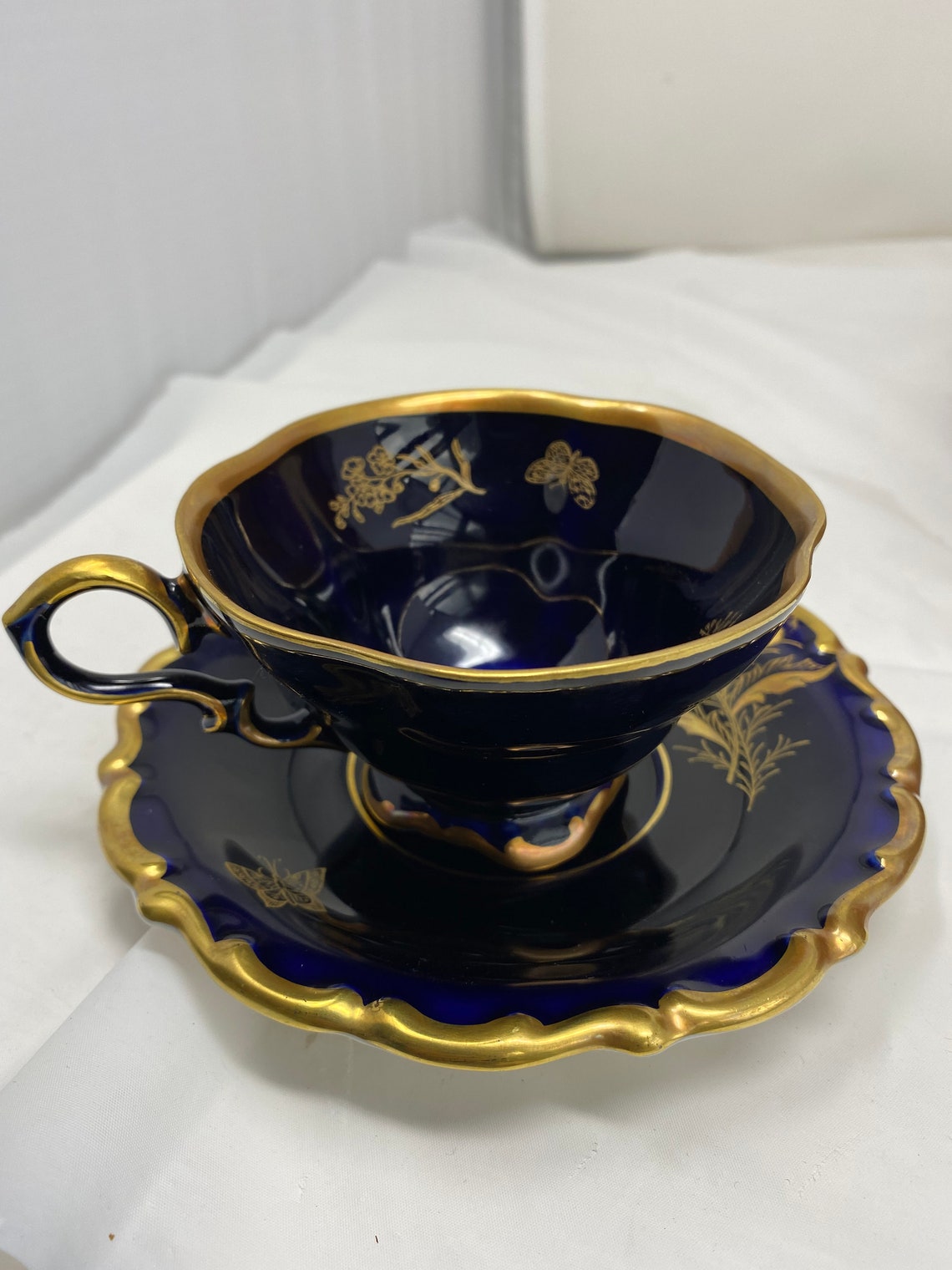 Lindner Germany Echt Cobalt Mix Match Teacup and Saucer. - Etsy