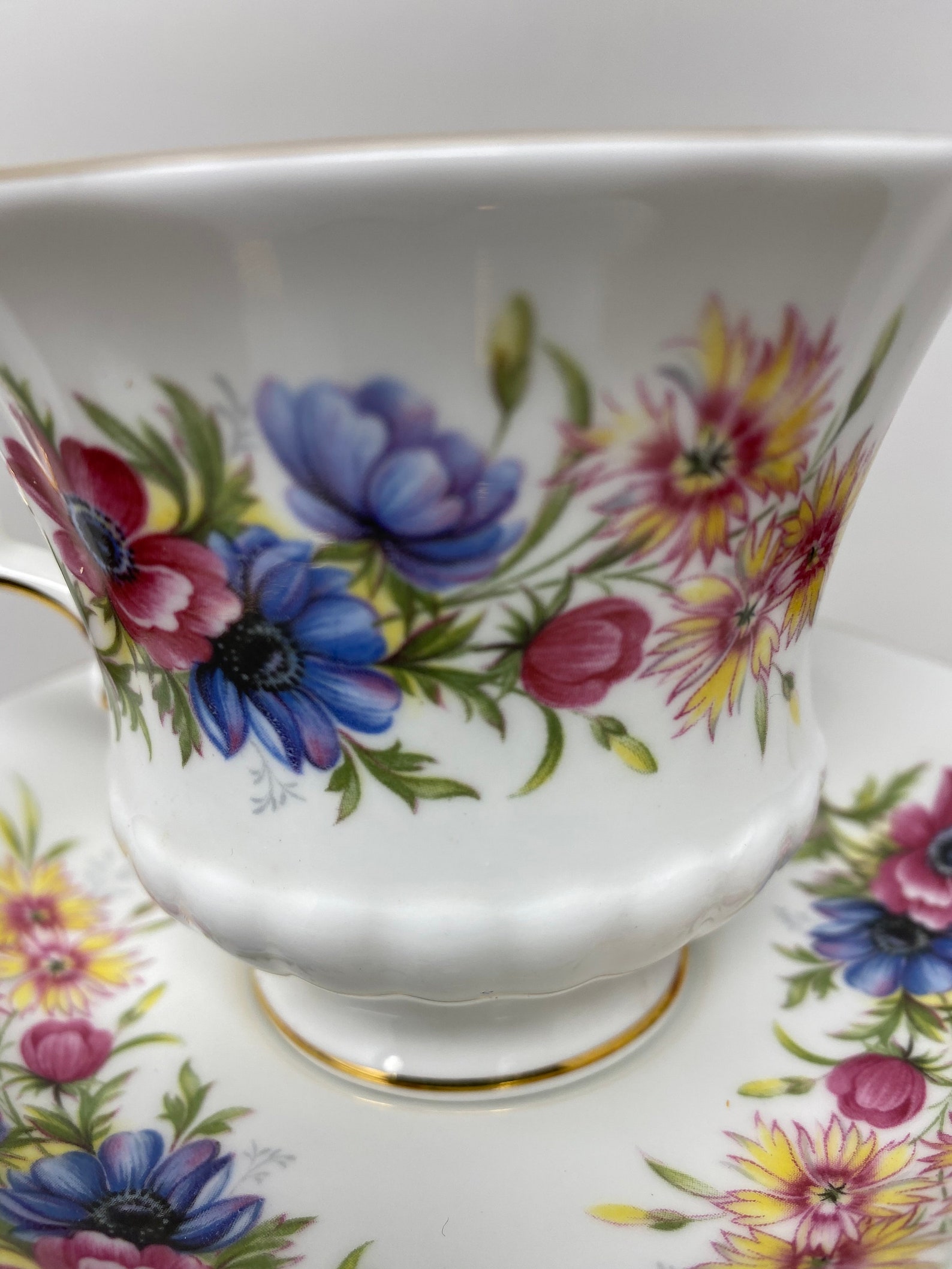 Paragon Flower Festival Teacup and Saucer - Etsy