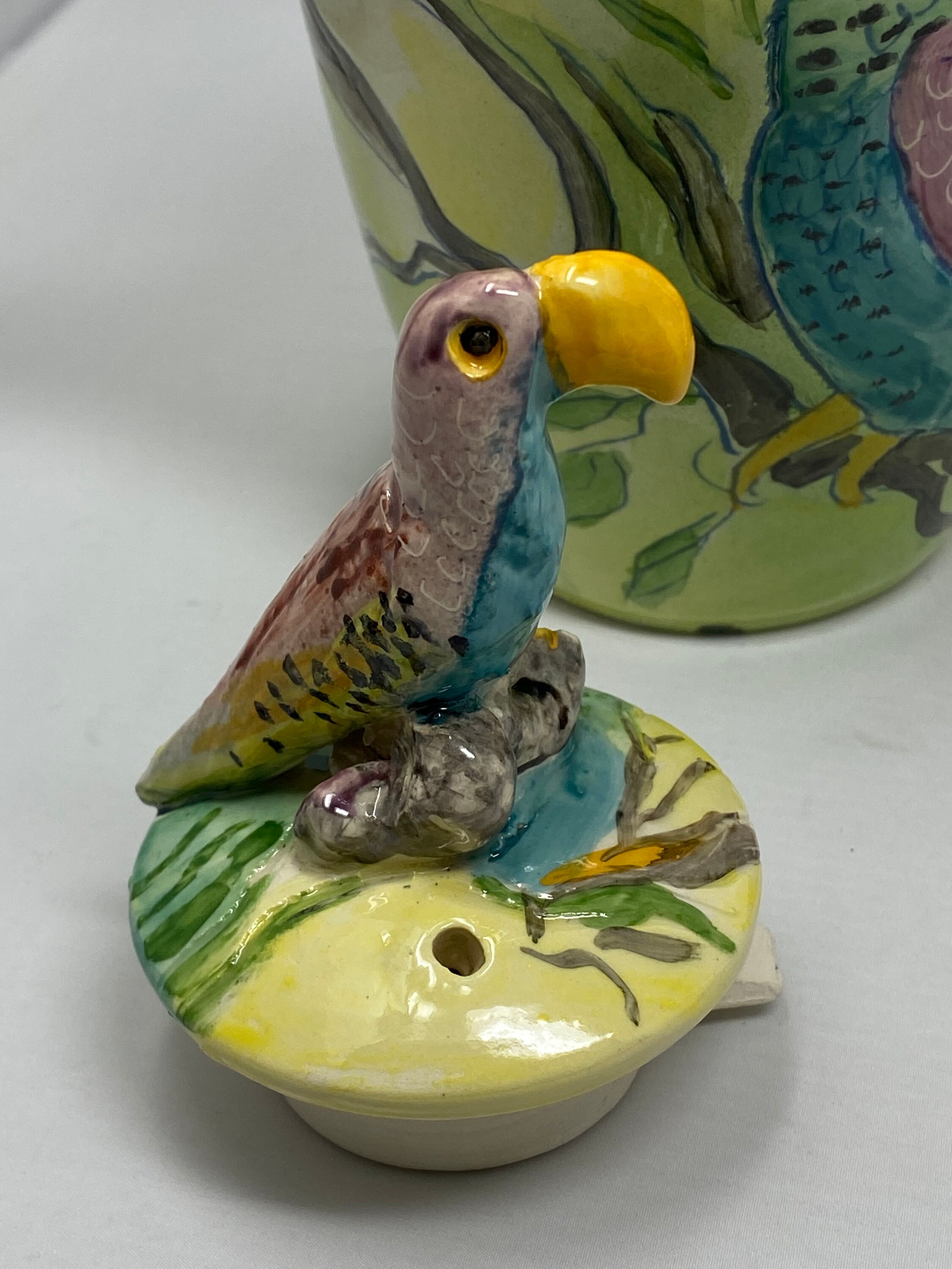 Artist Signed Pottery Parrot Teapot. - Etsy