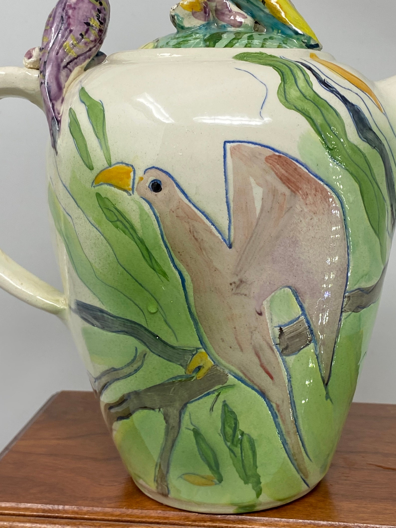Artist Signed Pottery Parrot Teapot. - Etsy