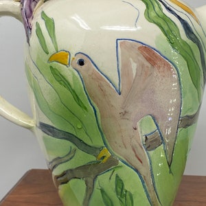 Artist Signed Pottery Parrot Teapot. - Etsy