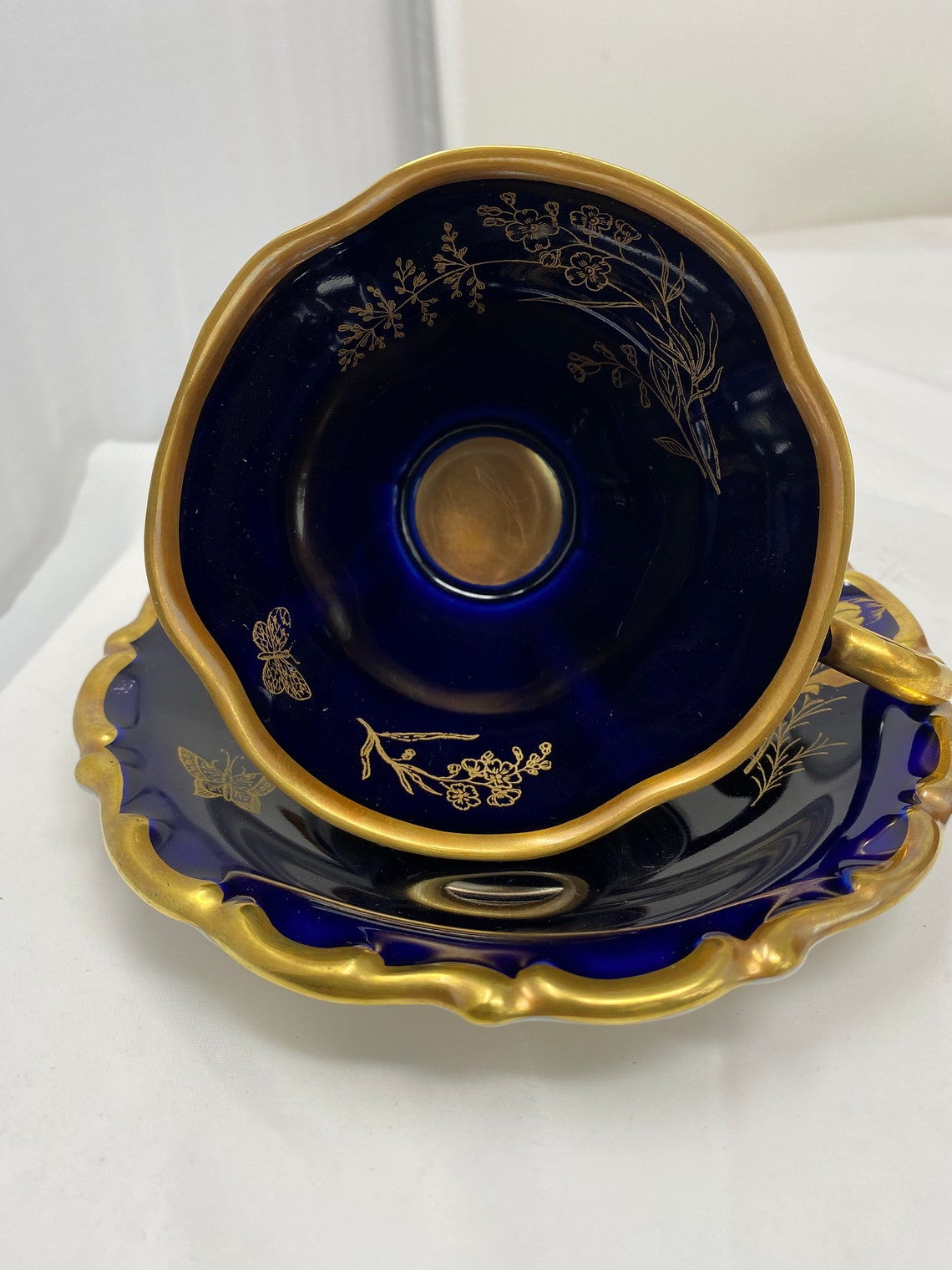 Lindner Germany Echt Cobalt Mix Match Teacup and Saucer. - Etsy