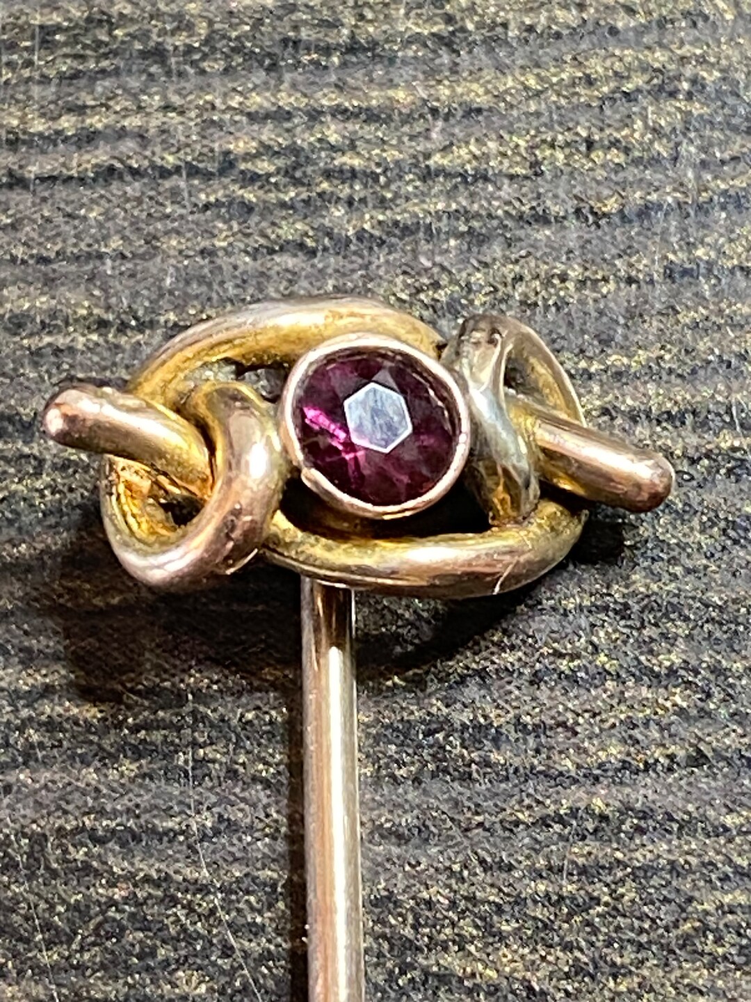 Antique Stamped 9CT and Amethyst Stick Pin. - Etsy