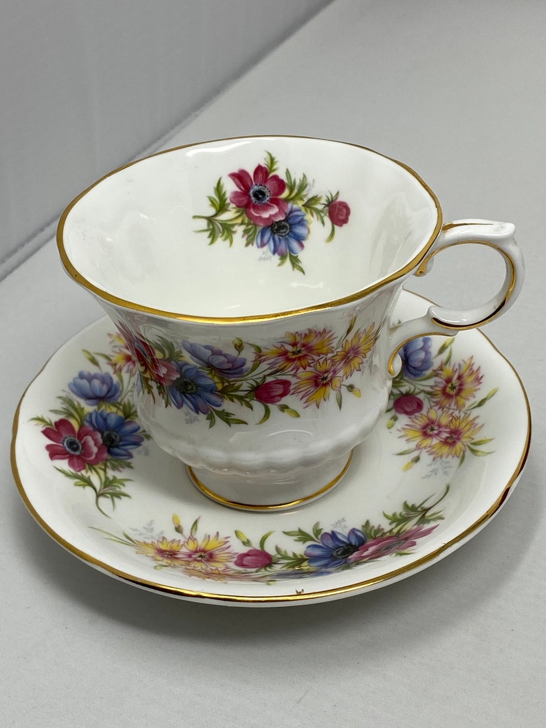 Paragon Flower Festival Teacup and Saucer - Etsy