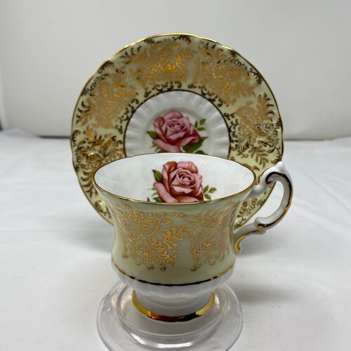 Paragon Cup & Saucer British Floral Gold Gilded Teacup and - Etsy
