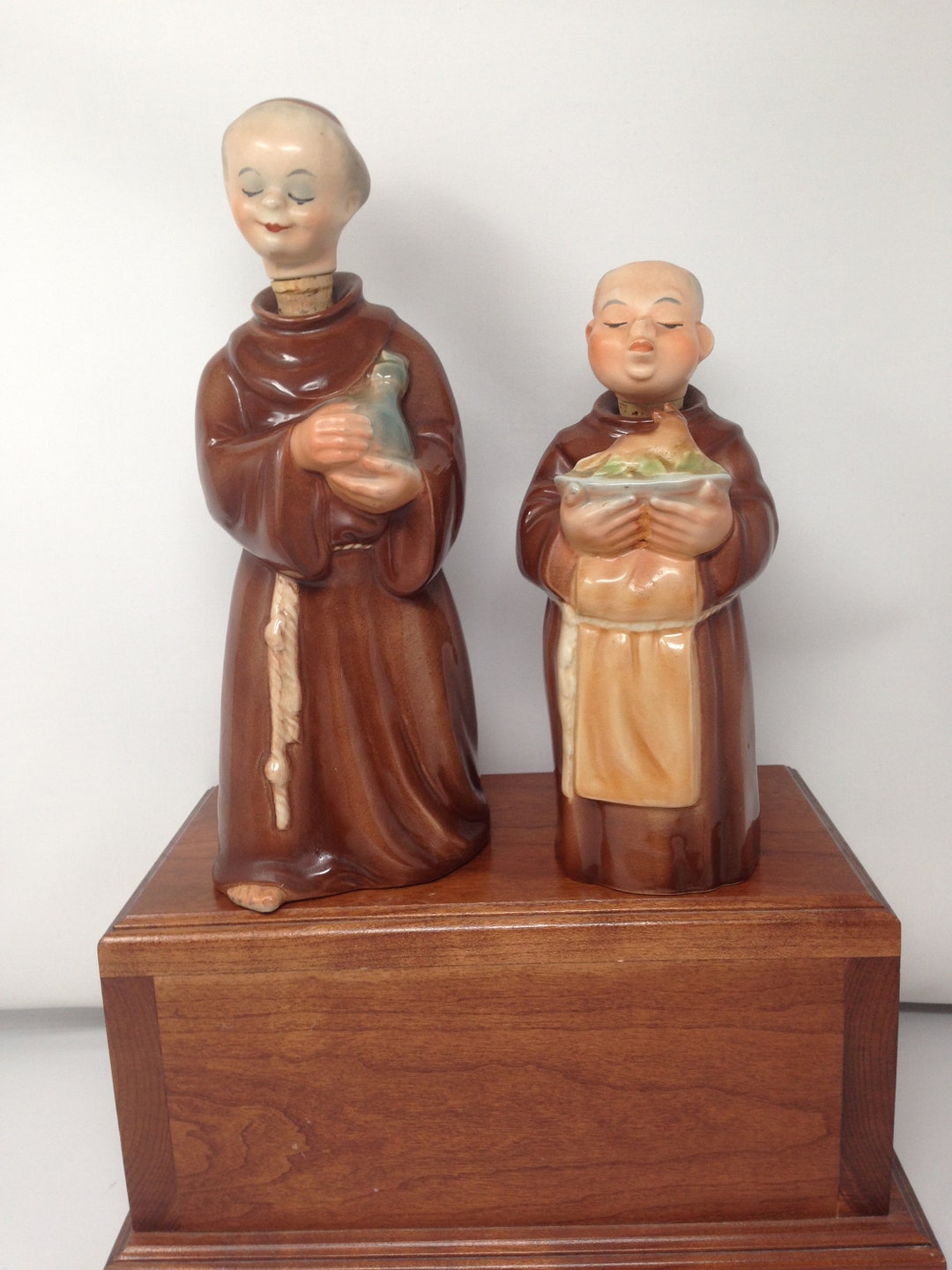 Pair Western Germany Friors Monks -carrying Turkey and Wine Carafes. - Etsy