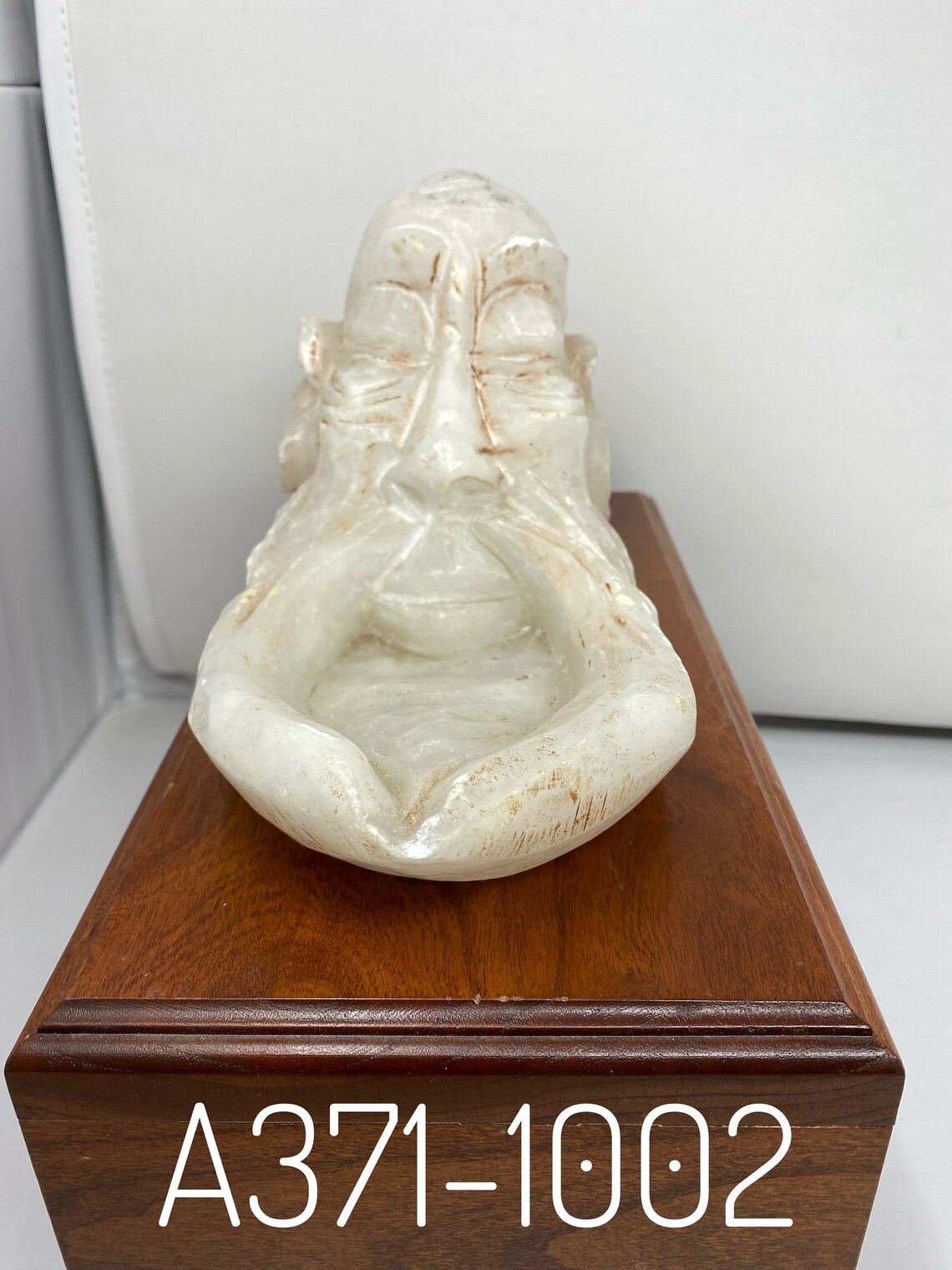 Unique White Stone Carving of Man's Face. | Etsy