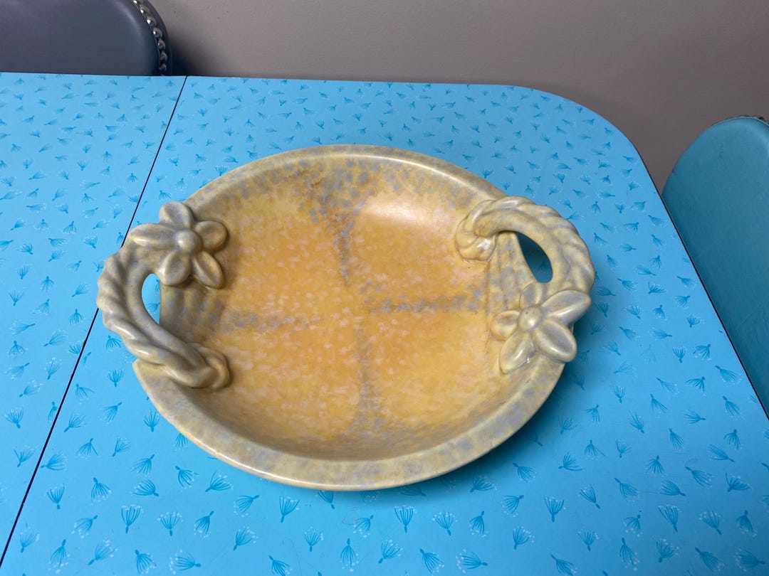 Art Deco Beswick Ceramic Bowl With Applied Handles With Flowers. - Etsy