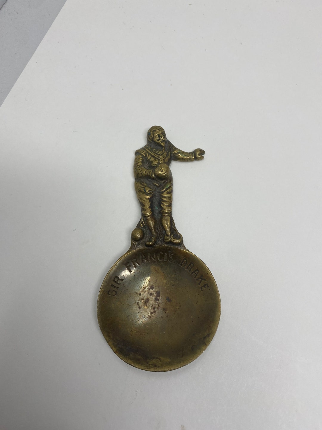 Vintage Brass SIR FRANCIS DRAKE Spoon. - Etsy