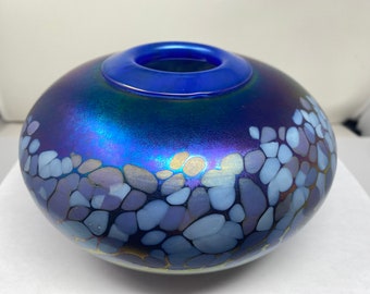 Studio Art Glass Opalescent Vase Artist Signed by 'claude Duperron ...