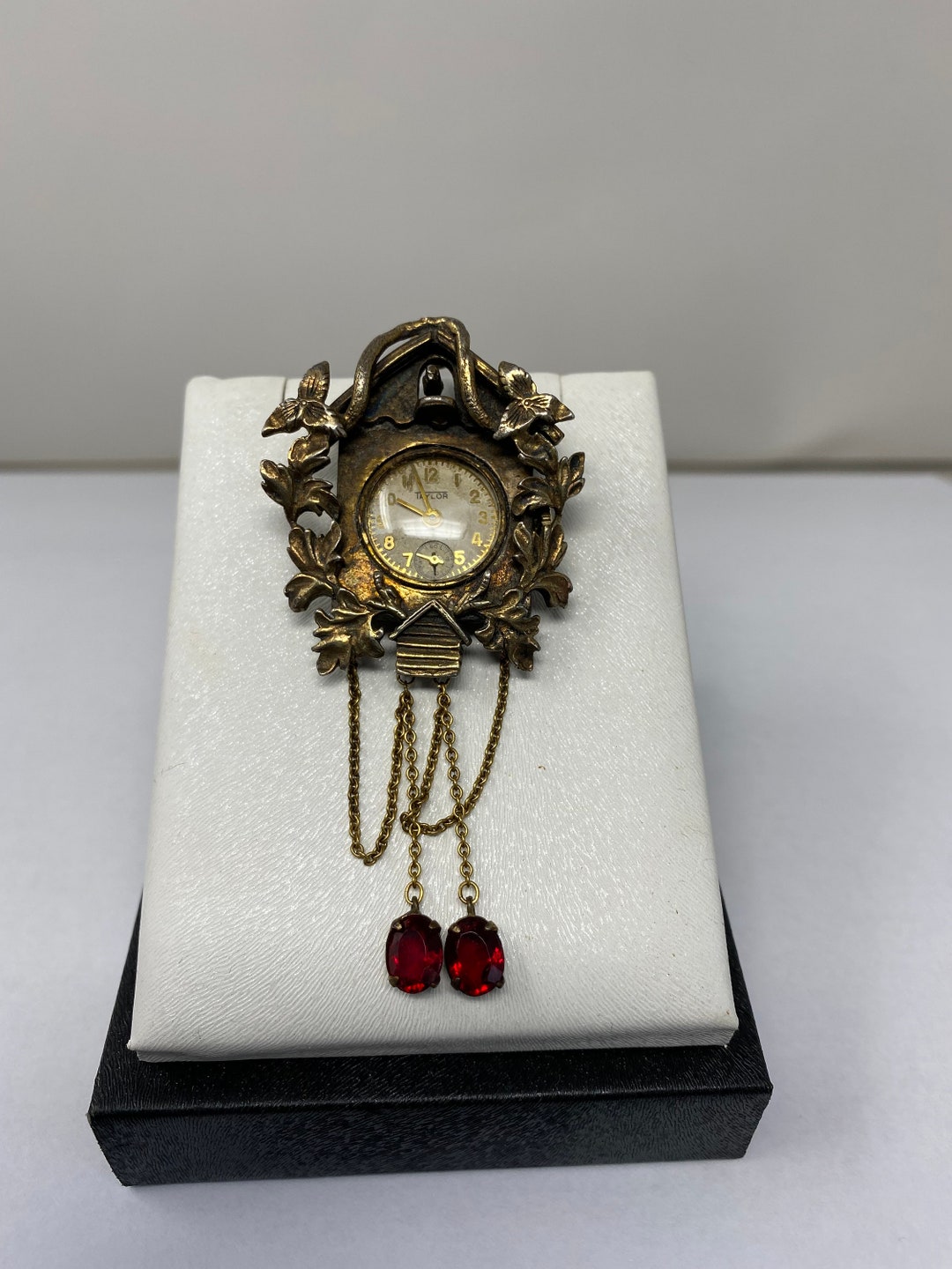 Circa 1930's Aylor Gold Wash Over Sterling Silver Cuckoo Brooch/pendant ...