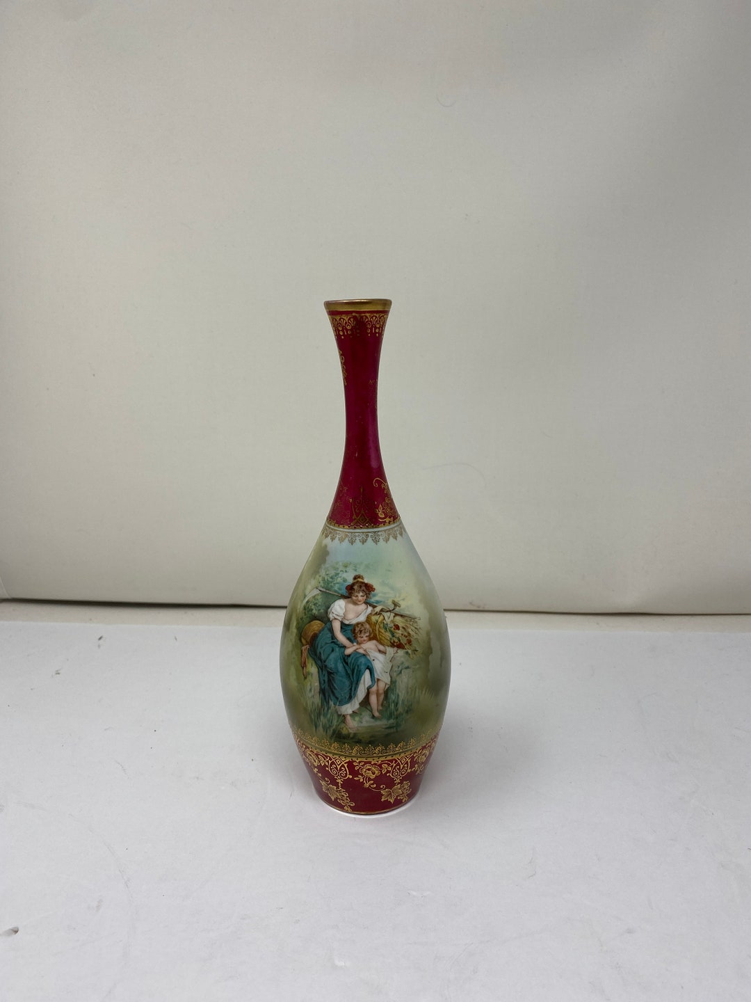 Antique RS Suhl Prussia Bud Vase. - Etsy