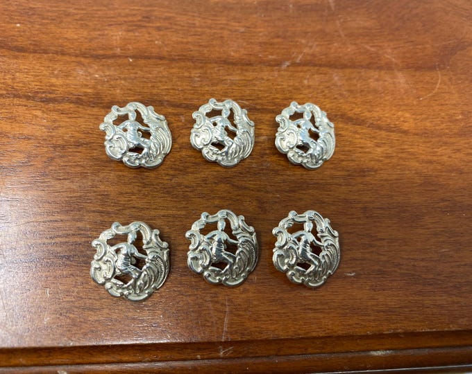 Set of Six Antique Sterling Silver Levi & Salaman Buttons. - Etsy