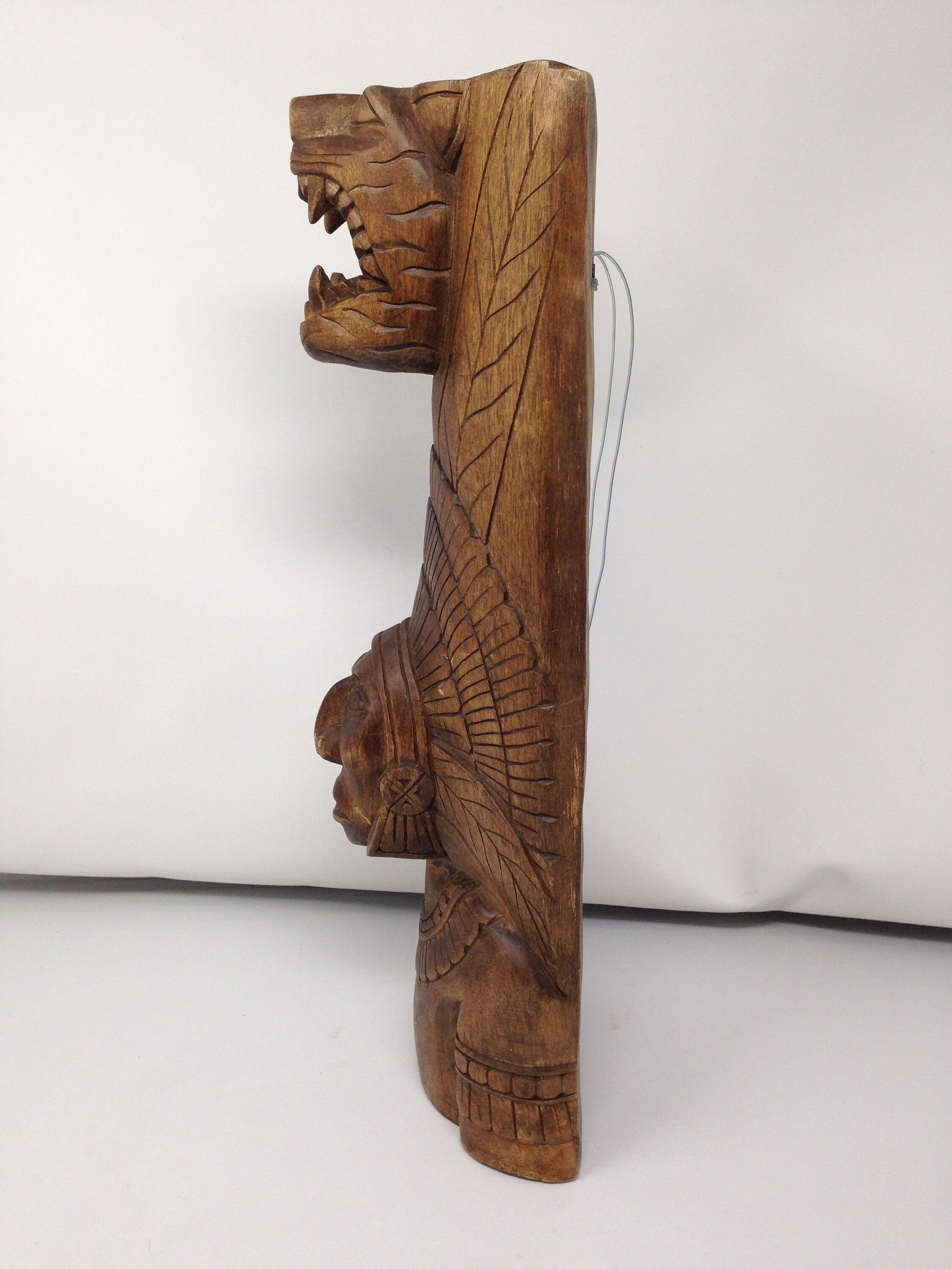 Vintage Carved Wood Wall Hanging Totem Pole. | Etsy