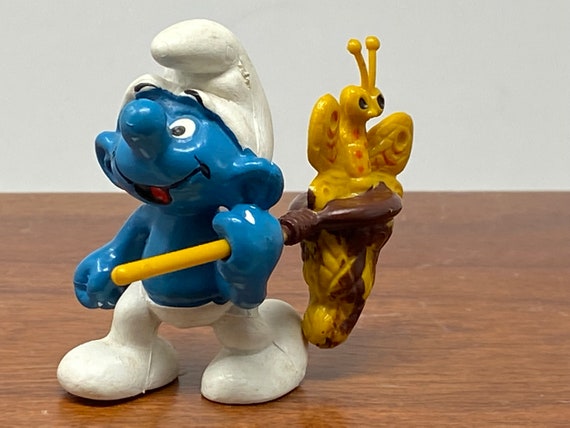 Schleich W. Germany Smurfs Butterfly Catcher. - Etsy
