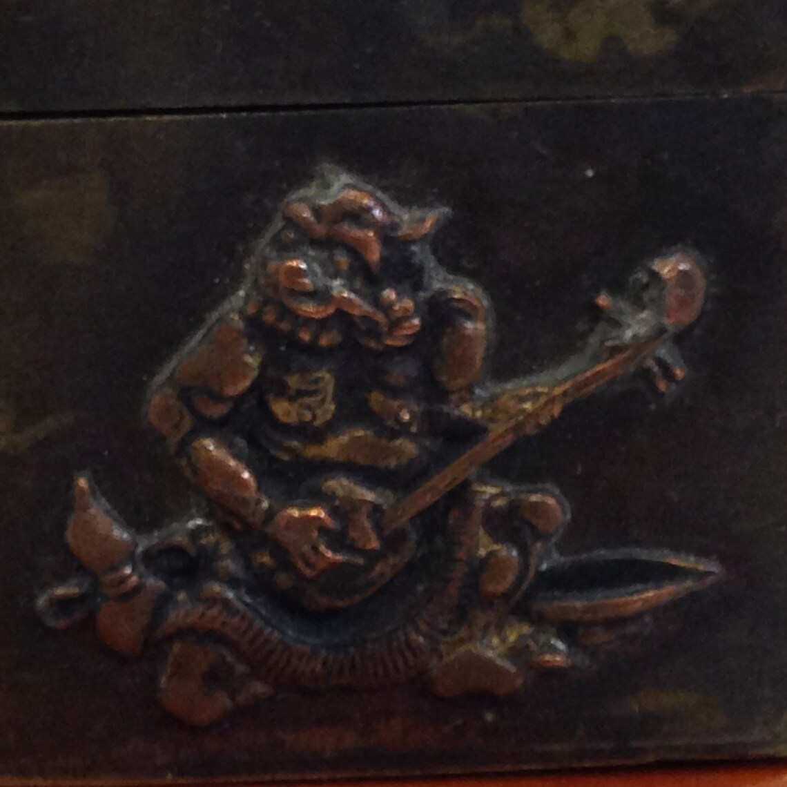 Rare Antique Metal Miniature Box With Raised Designs Animals | Etsy