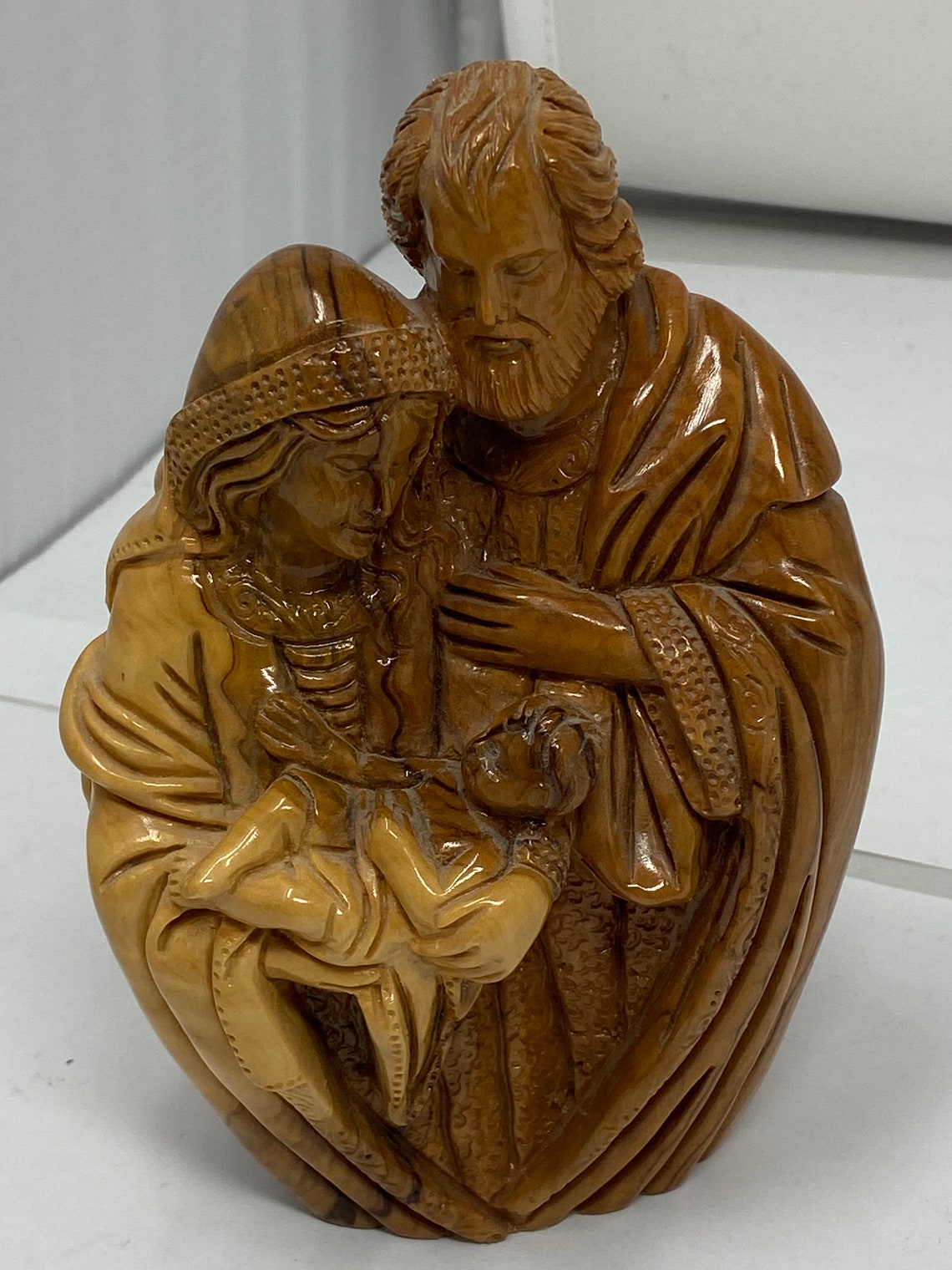 Wood Carving of Mary Joseph and Baby Jesus. - Etsy