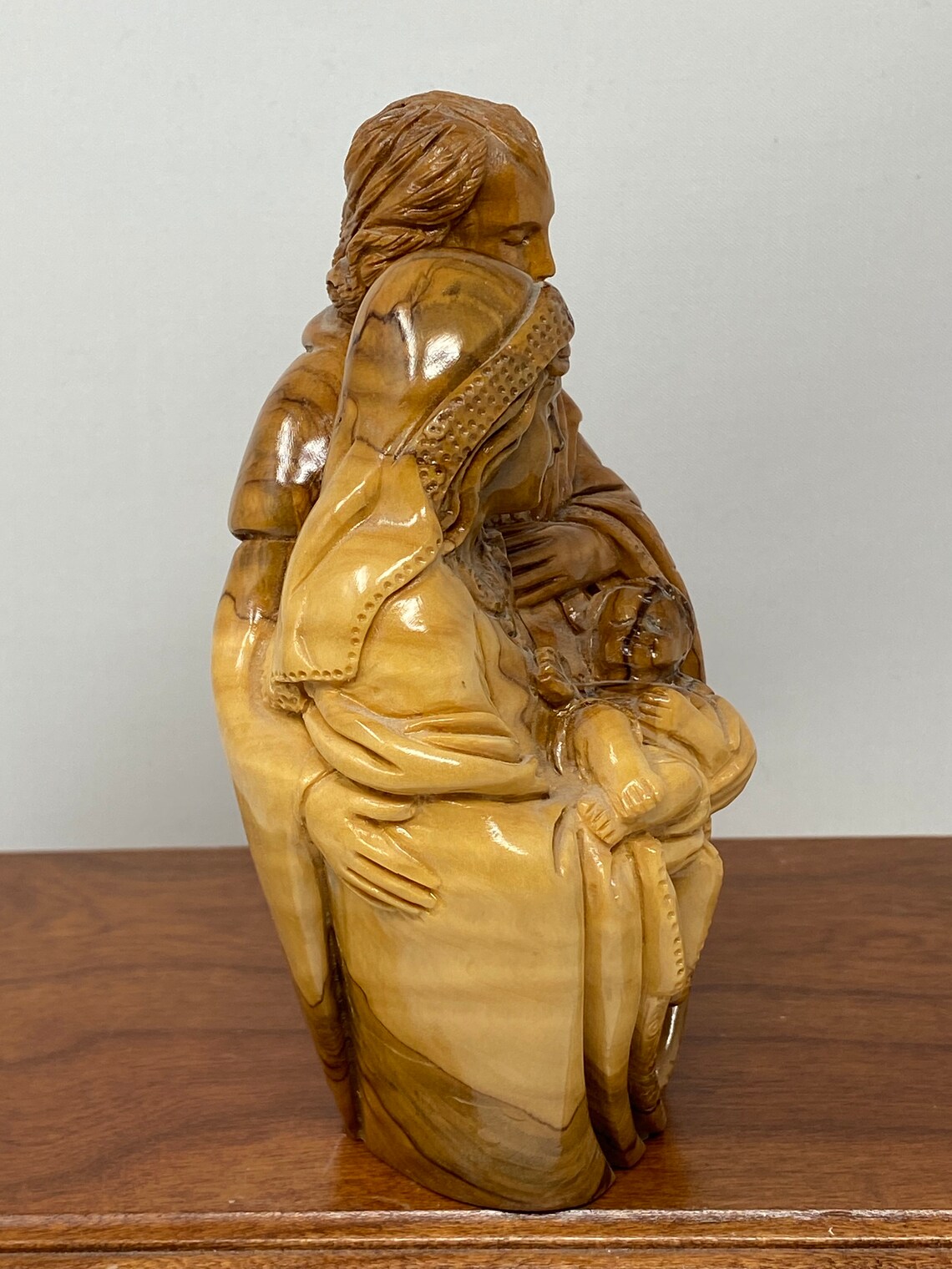 Wood Carving of Mary Joseph and Baby Jesus. - Etsy