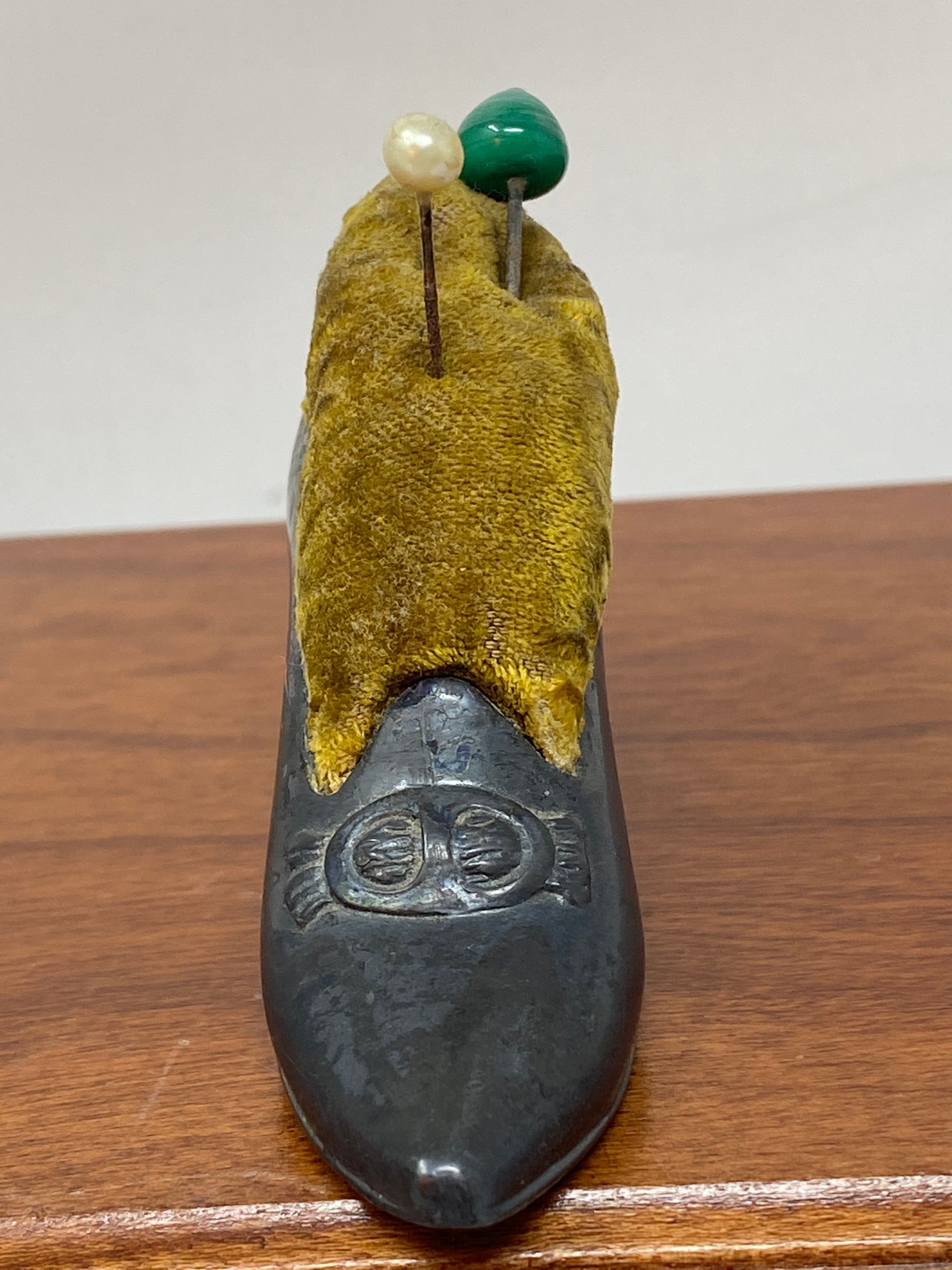 Antique Metal Shoe Pin Cushion. - Etsy