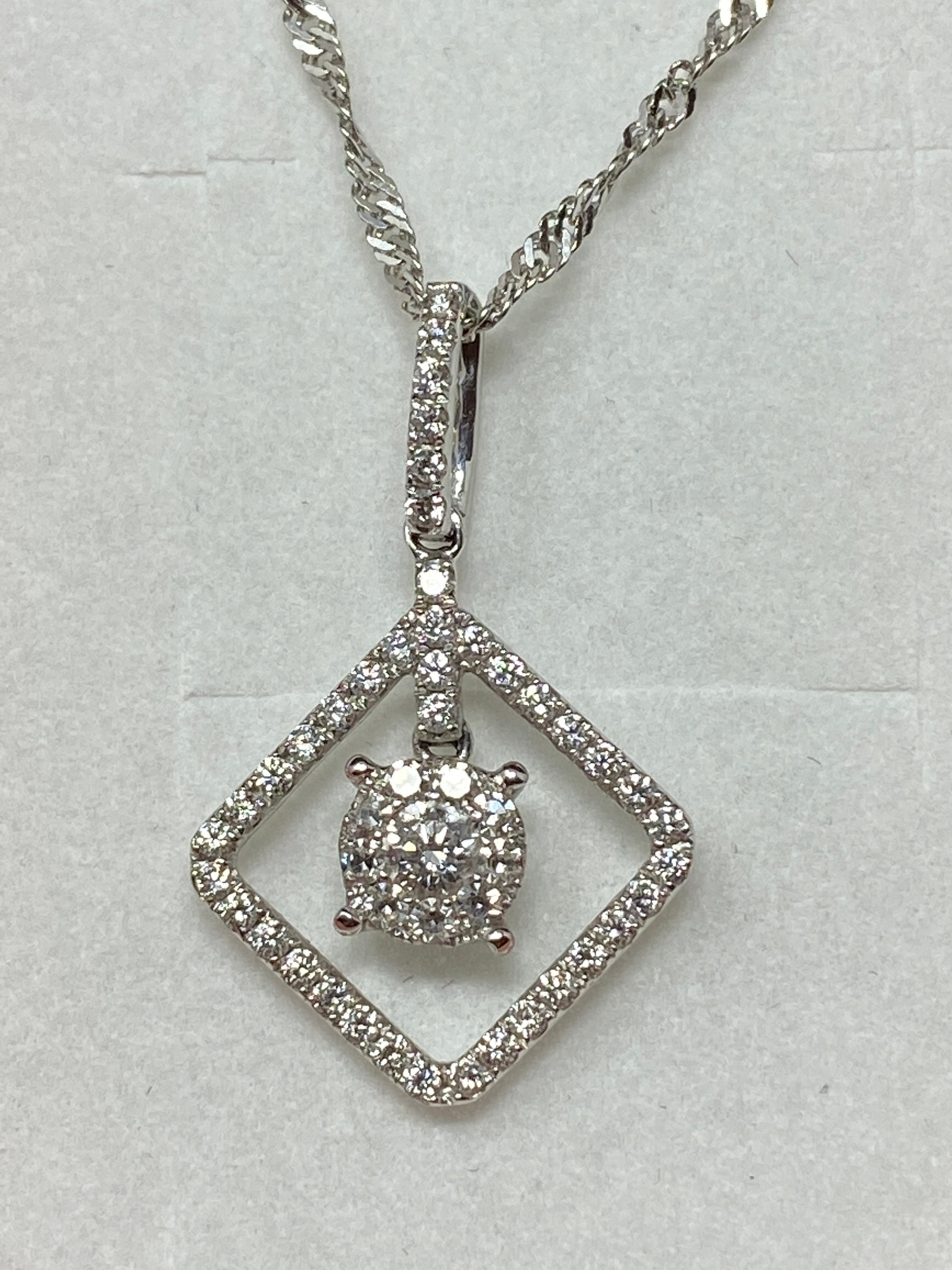 Vintage Estate 18Kt Gold and Diamond Pendant on 18Kt Chain | Etsy