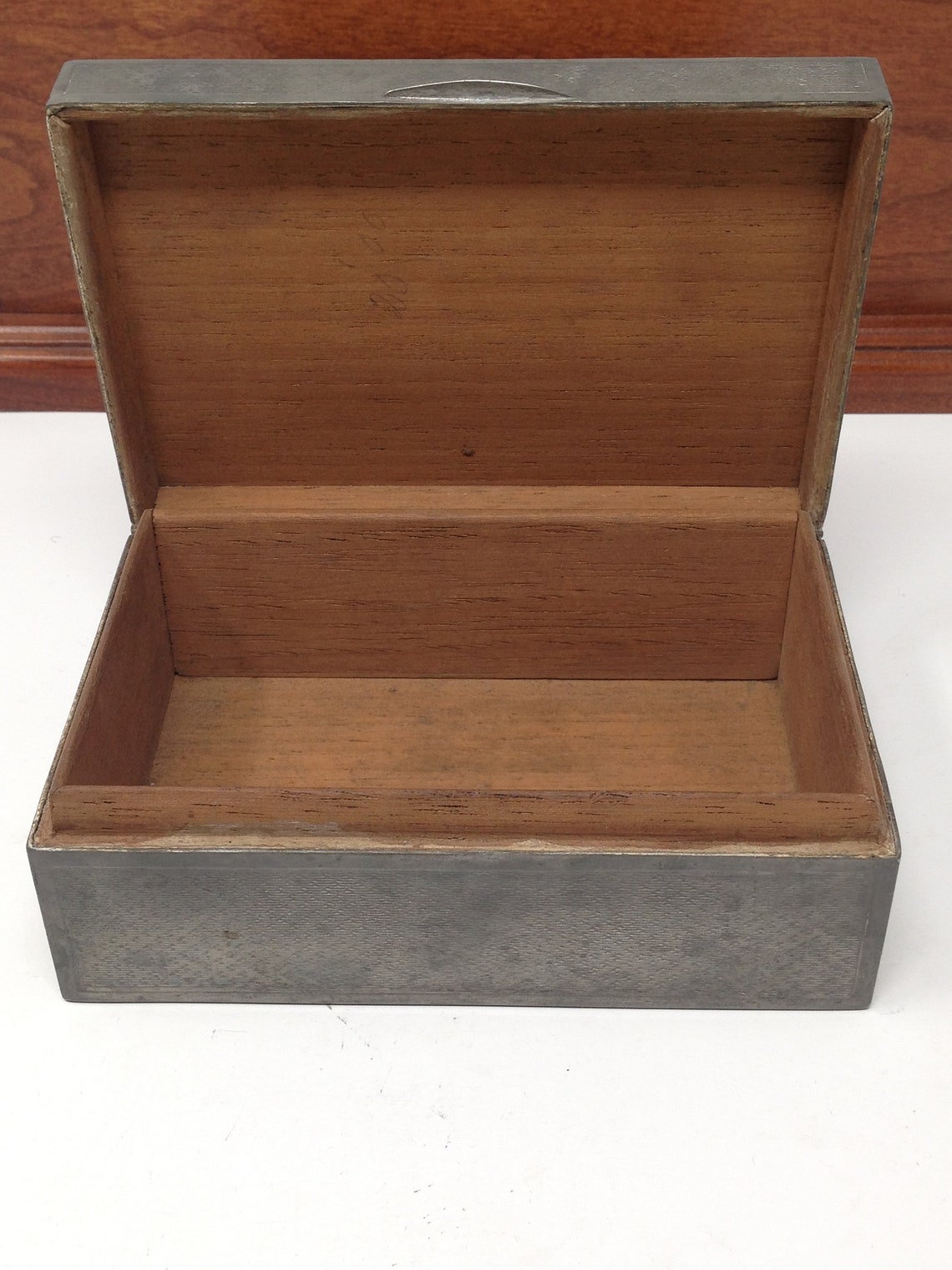 Antique Pewter Box With Artist Signed Miniature Painting on - Etsy