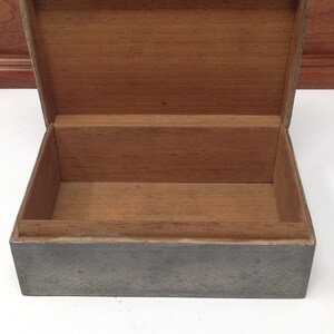 Antique Pewter Box With Artist Signed Miniature Painting on Porcelain ...