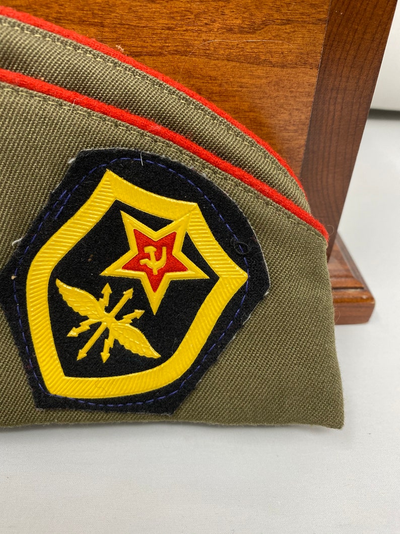 Russian Soviet cap pilotka with 14 Metal Badges and 4 | Etsy
