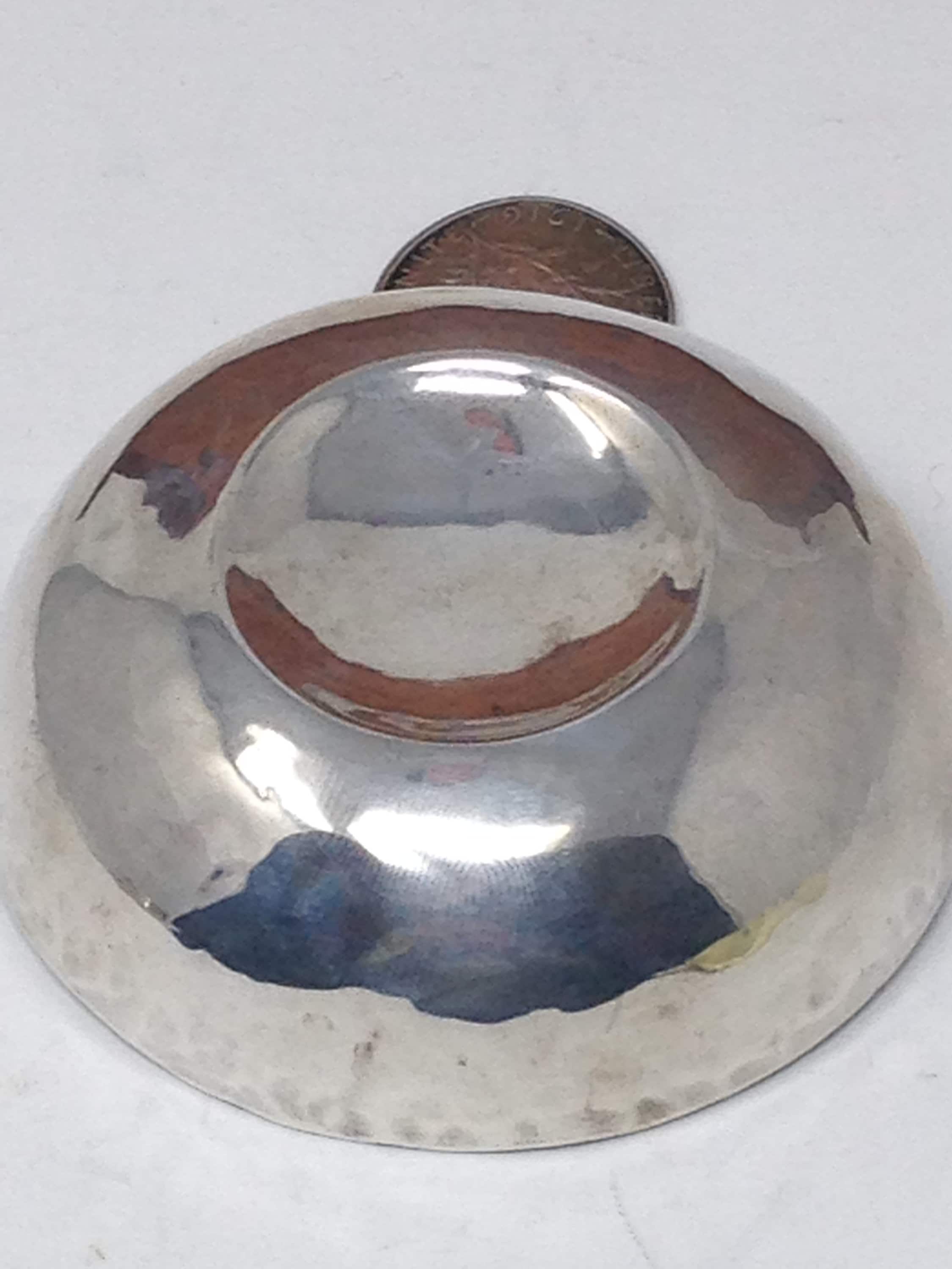 Antique/vintage Sterling Wine Taster Cup With Coin. | Etsy