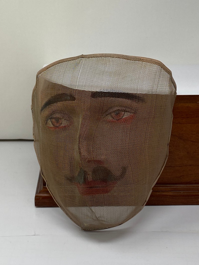 Antique Hand-painted Wire Mesh Face Mask Circa 1920's. - Etsy