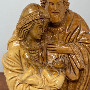 Wood Carving of Mary, Joseph and Baby Jesus. - Etsy