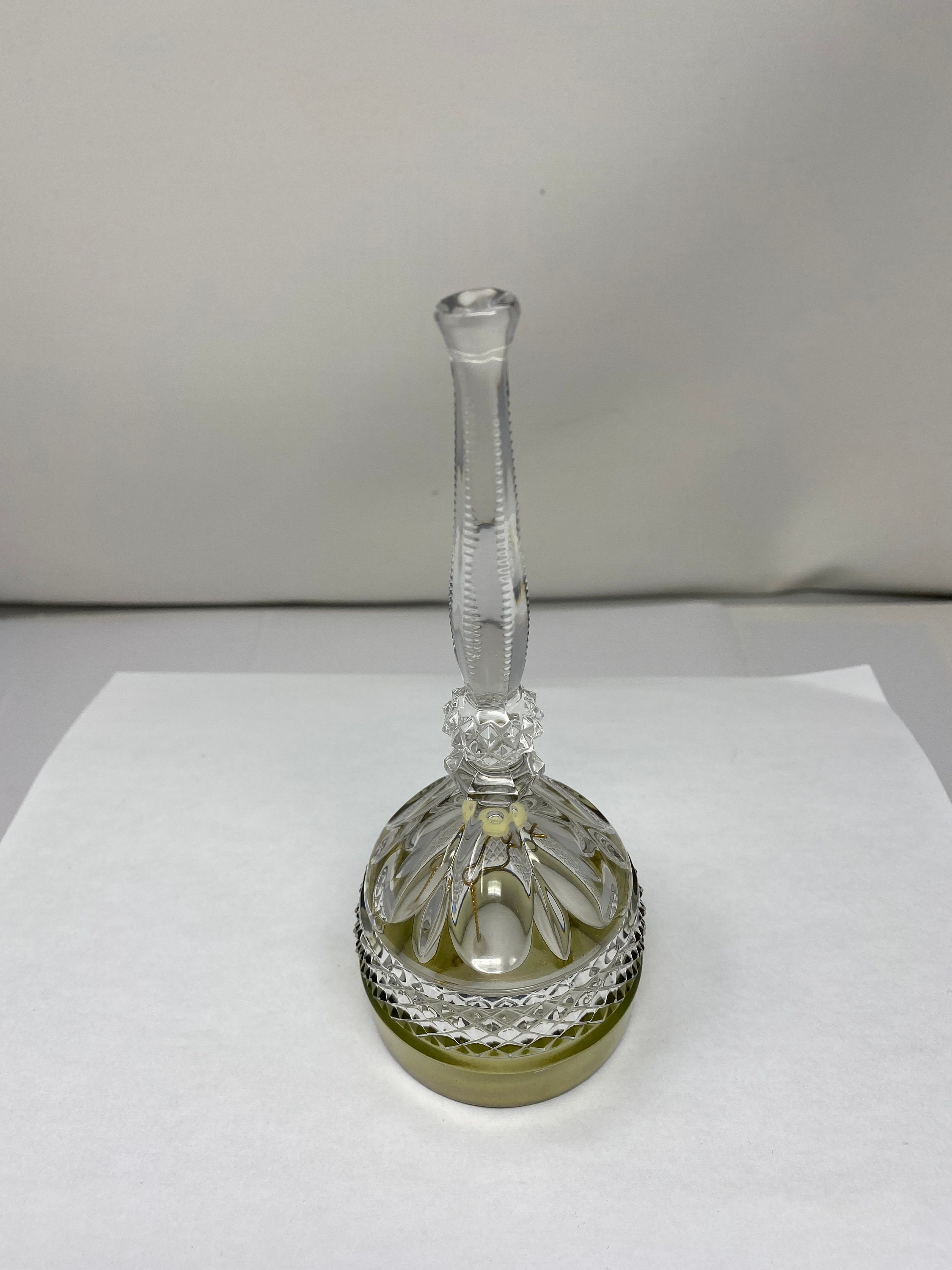 Two tone Crystal Bell Green and Clear. | Etsy