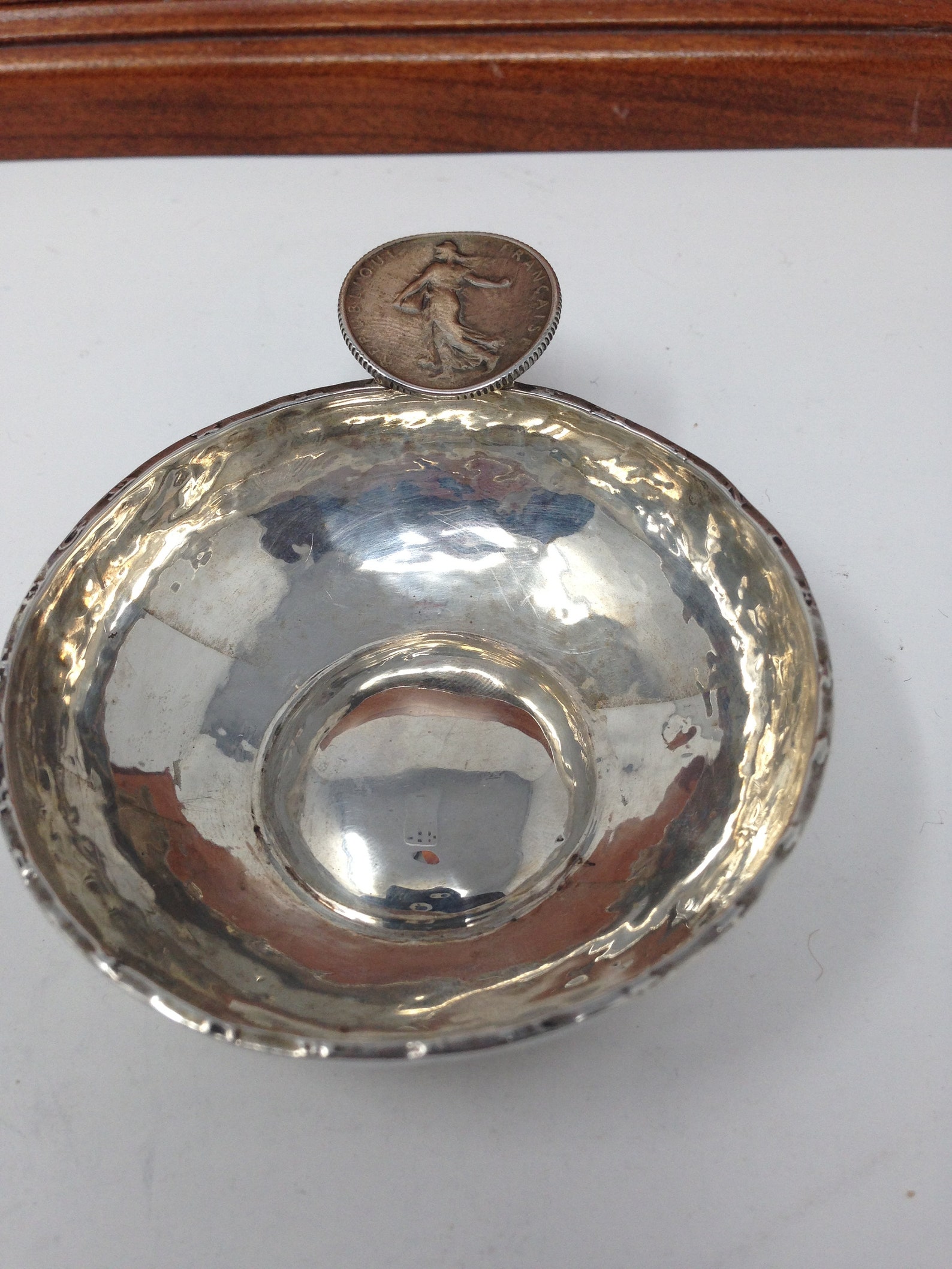 Antique/vintage Sterling Wine Taster Cup With Coin. | Etsy