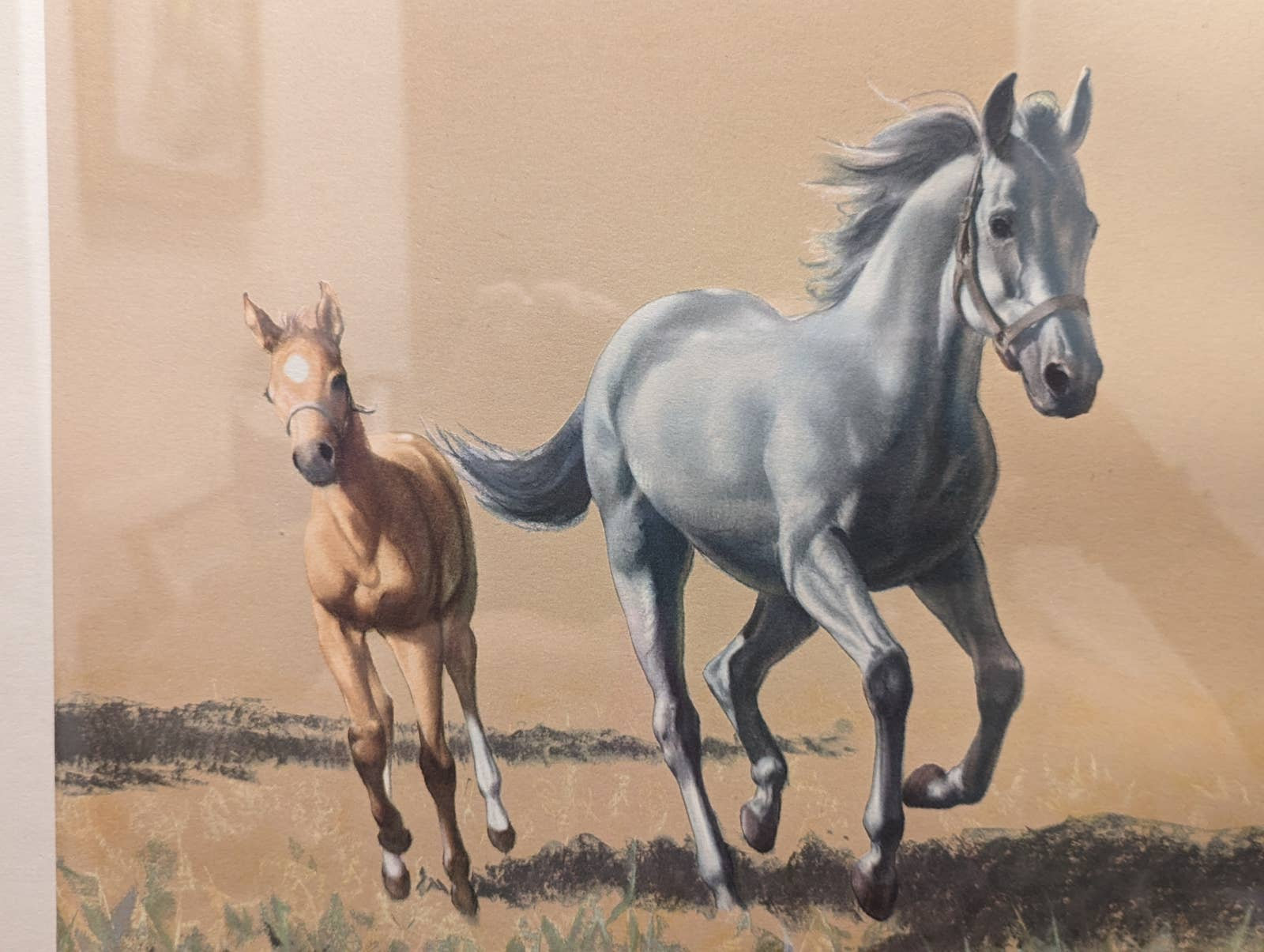 Vintage MCM CW Anderson Galloping Horse Print Framed 15.5 X - Etsy