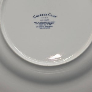 Vintage Charter Club Home Wild Flowers Dinner Supper Plate - Etsy
