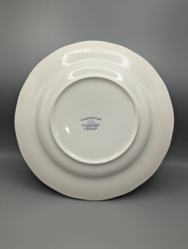 Vintage Charter Club Home Wild Flowers Dinner Supper Plate - Etsy