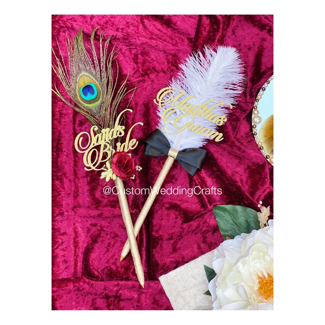 Wedding Pen Set, Nikkah Pen, Couple Wedding Pens, Ceremony Pens ...