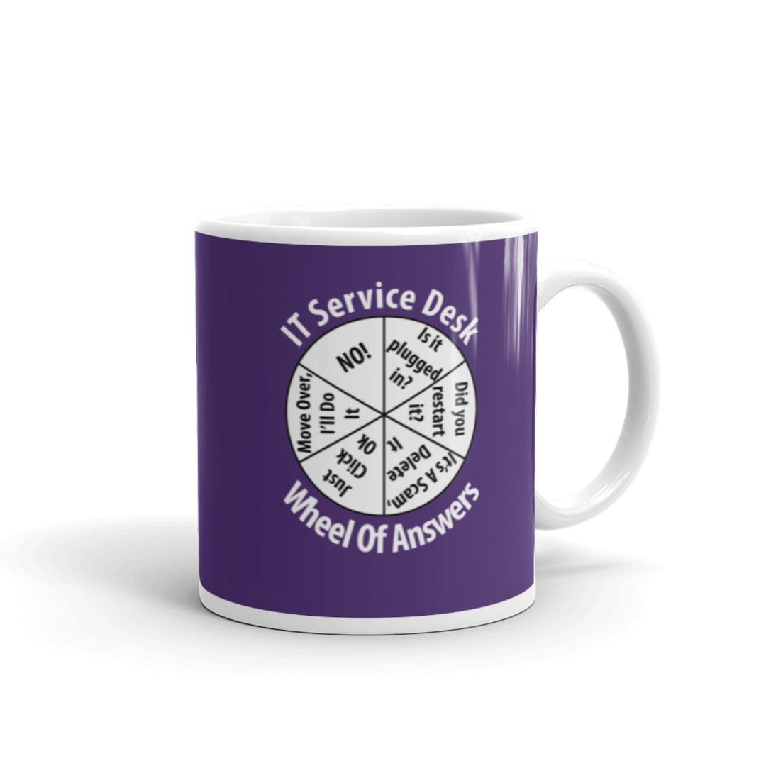 IT Service Desk Wheel of Answers Information Technology Cup - Etsy